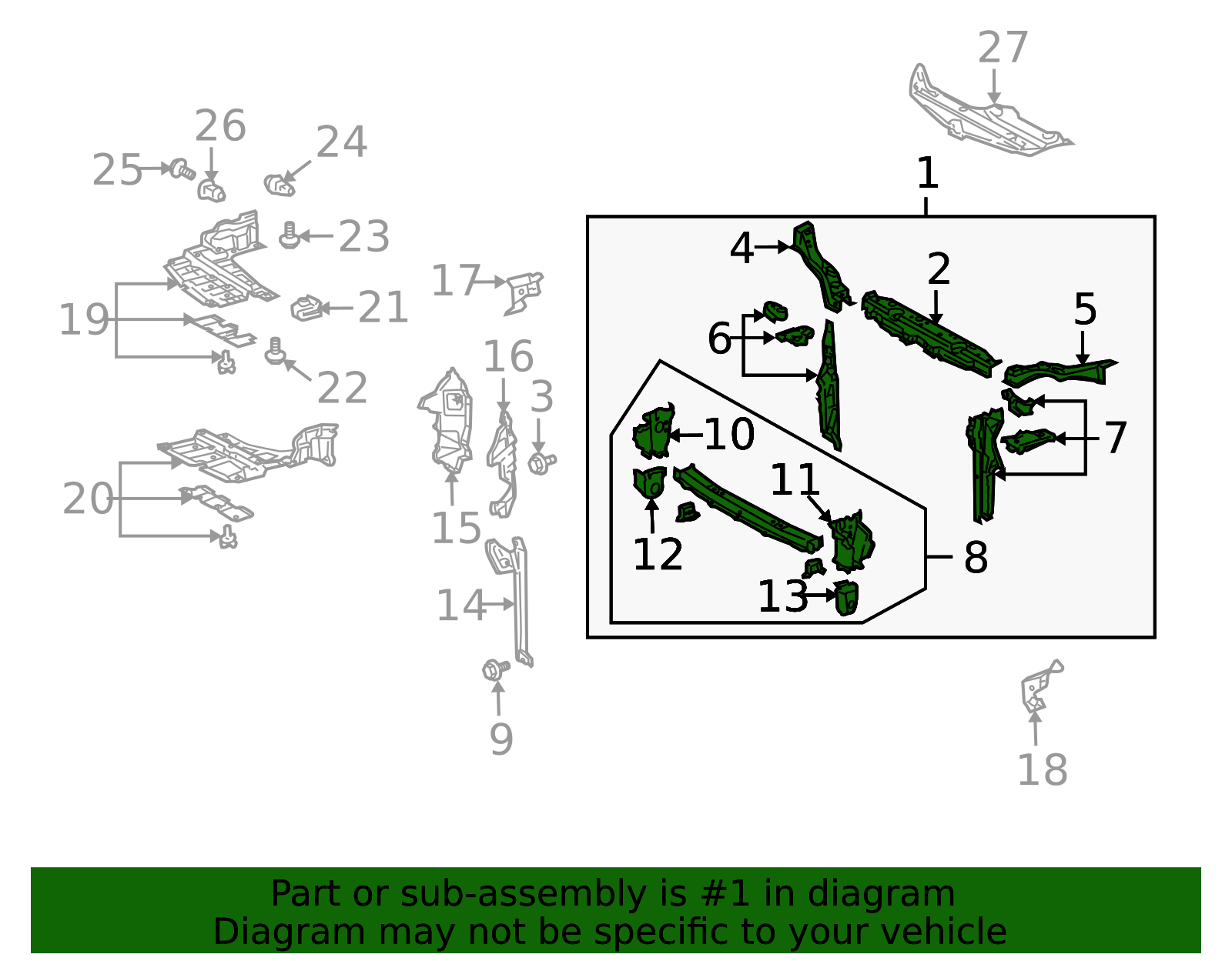 53201-47020 - High-Quality Radiator Support for 2004-2009 Toyota Prius ...