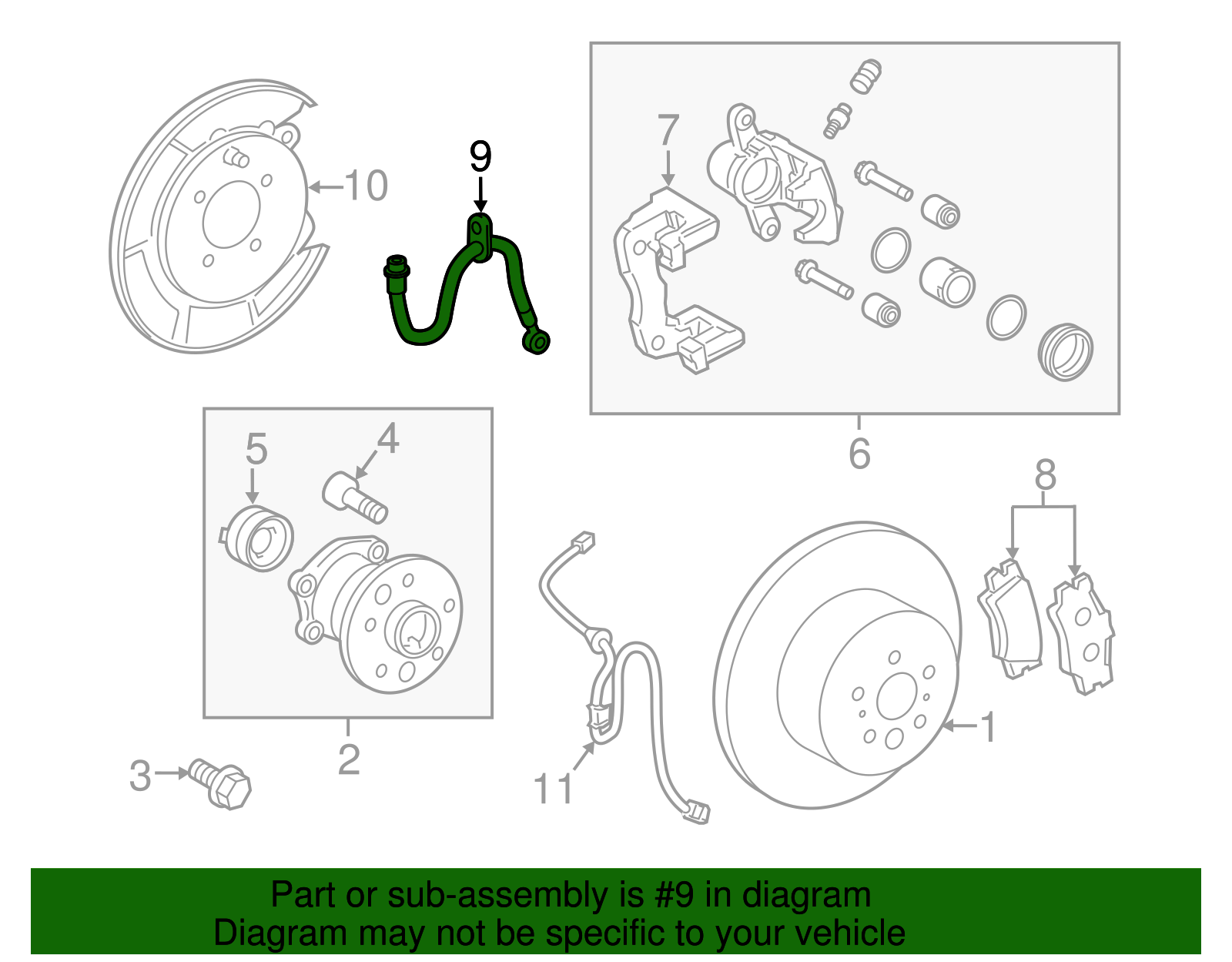 2007-2011 Toyota Camry Brake Hose 90947-02F61 | Toyota Parts Center