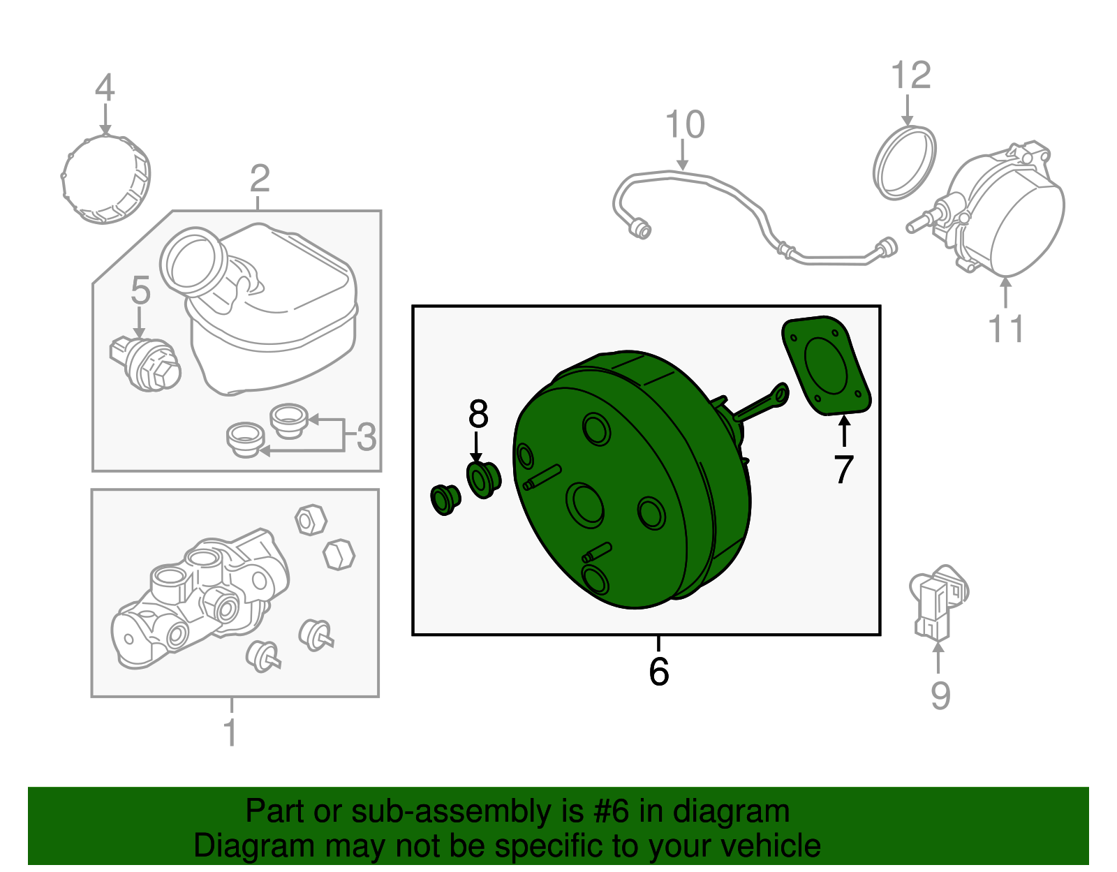Genuine OEM Ford Part - Motorcraft™ Power Brake Booster BRB-252 ...