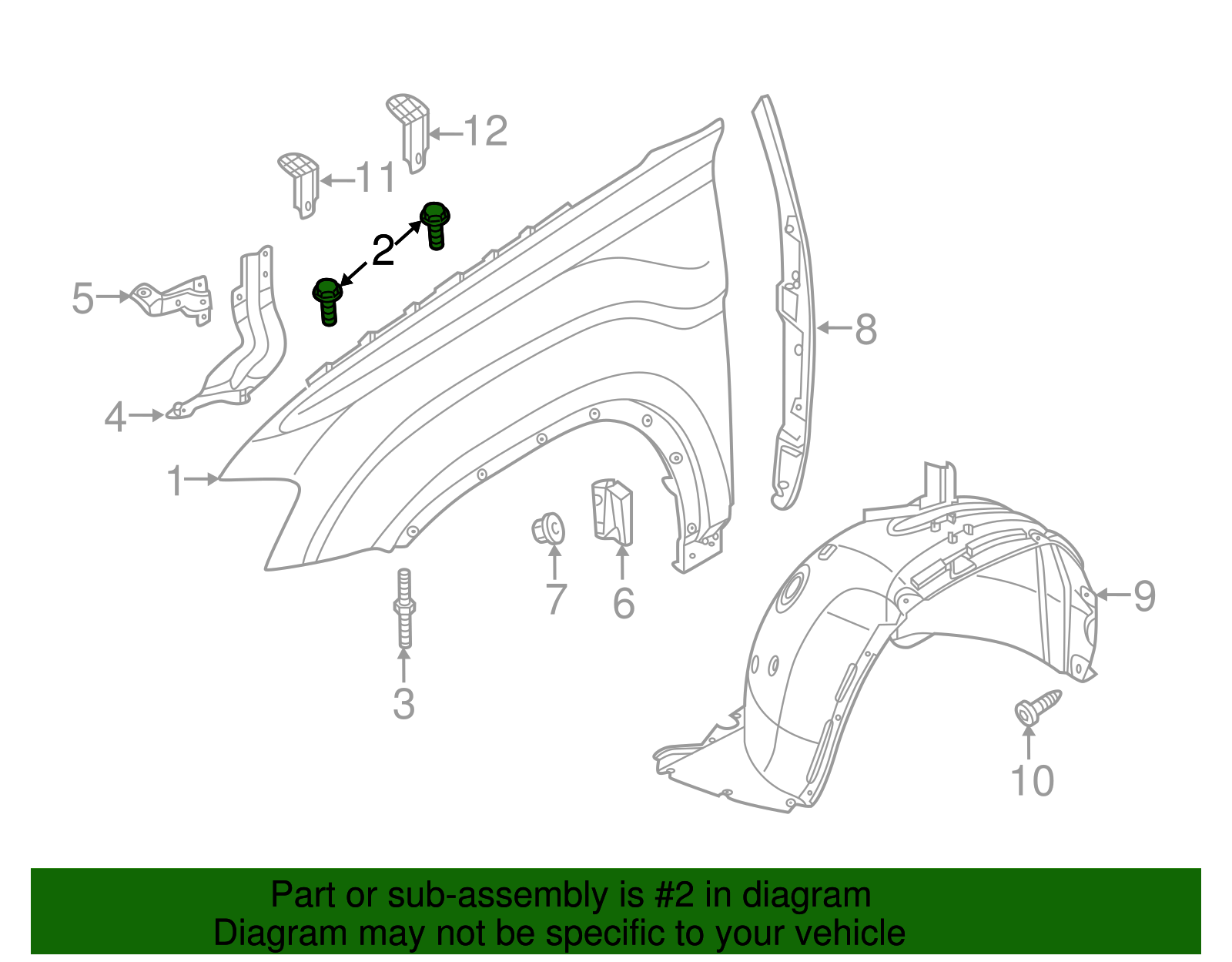 1999-2025 Volkswagen Fender Bolt N-100-091-10 | OEM Parts Online