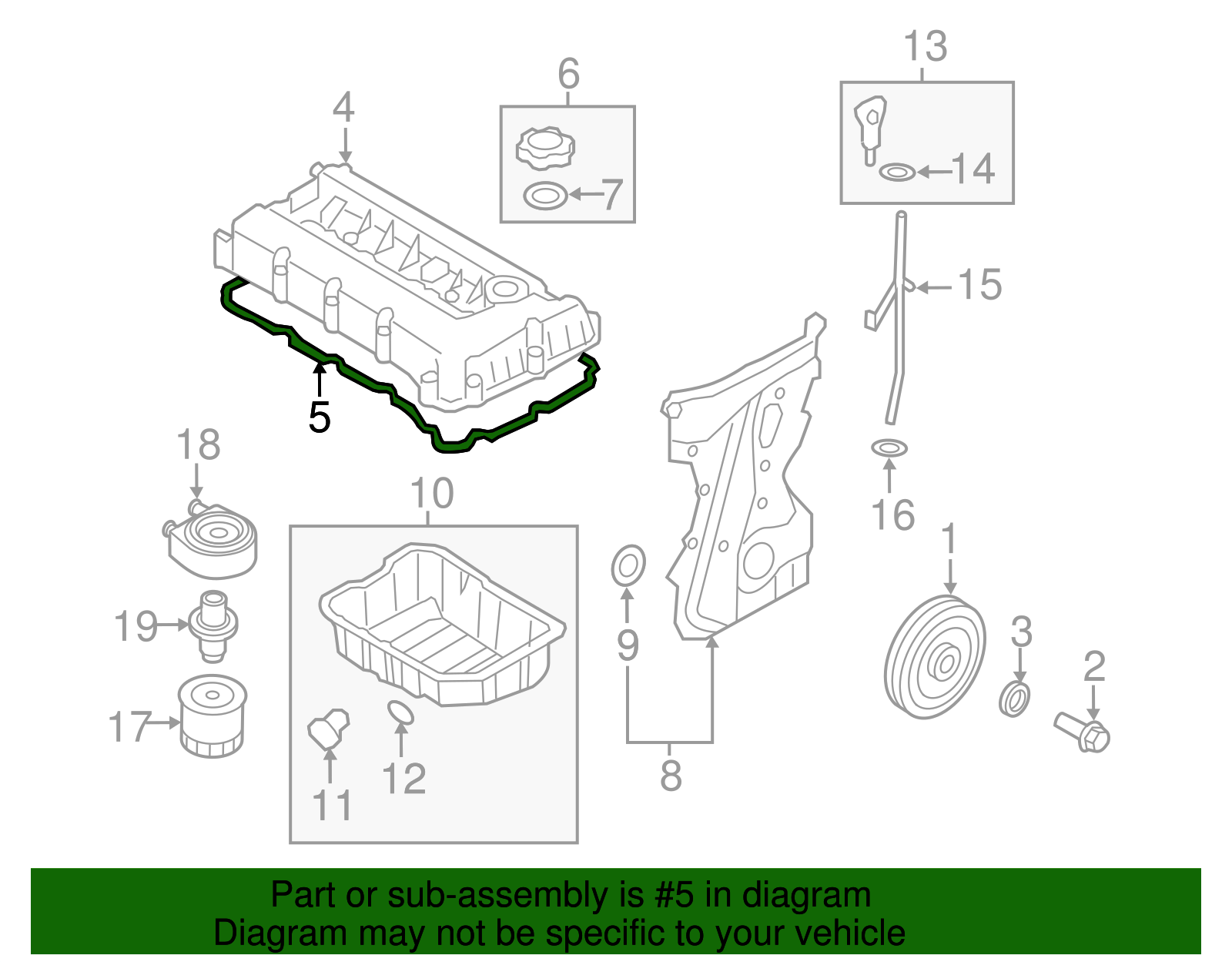 2010-2016 Kia Valve Cover Gasket 22441-2G100 | OEM Parts Online