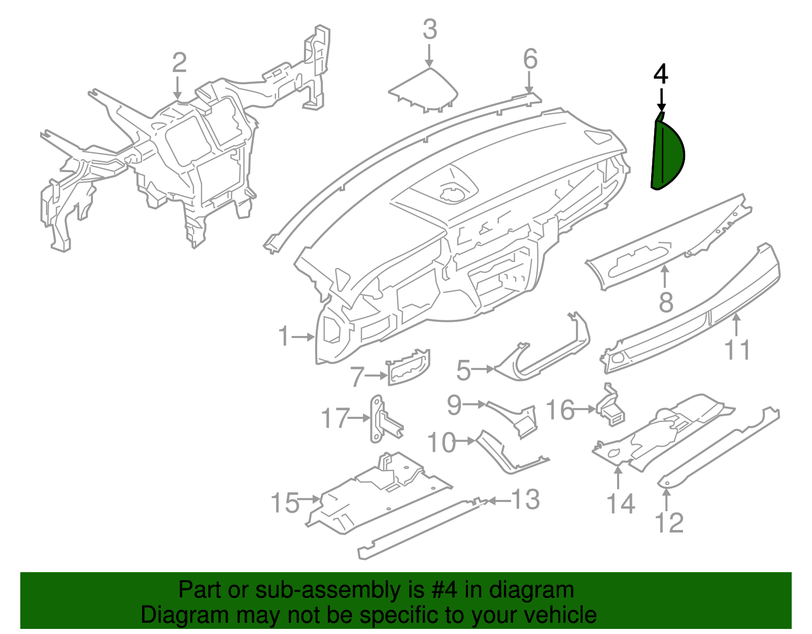 2014-2019 BMW 2014-2019 BMW - Side Cover 51-45-9-288-820 | BMW Parts ...