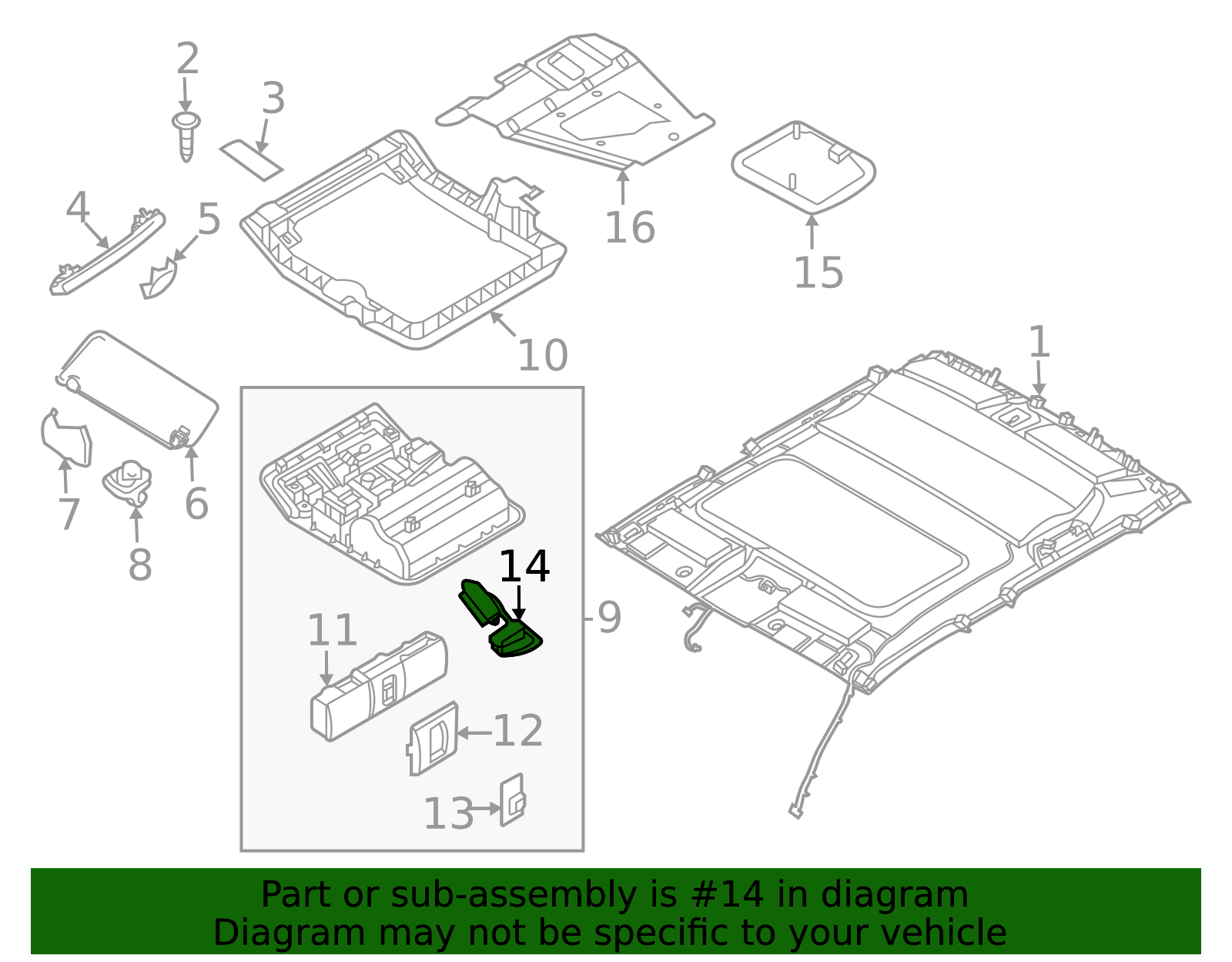 25450-9BU0B - Sunroof Switch 2022-2026 Nissan Frontier | Official ...
