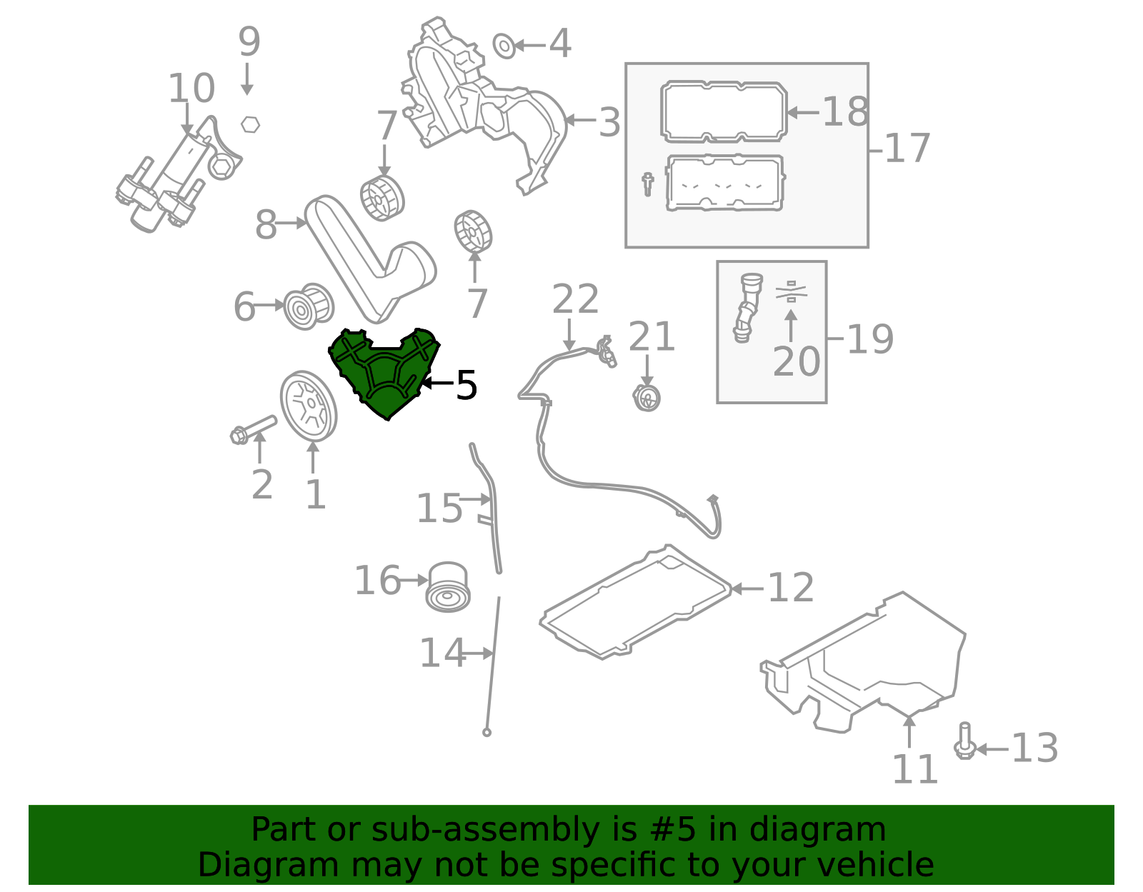 2009-2010 Volkswagen Routan Engine Timing Cover 7B0-109-147 | QuirkParts