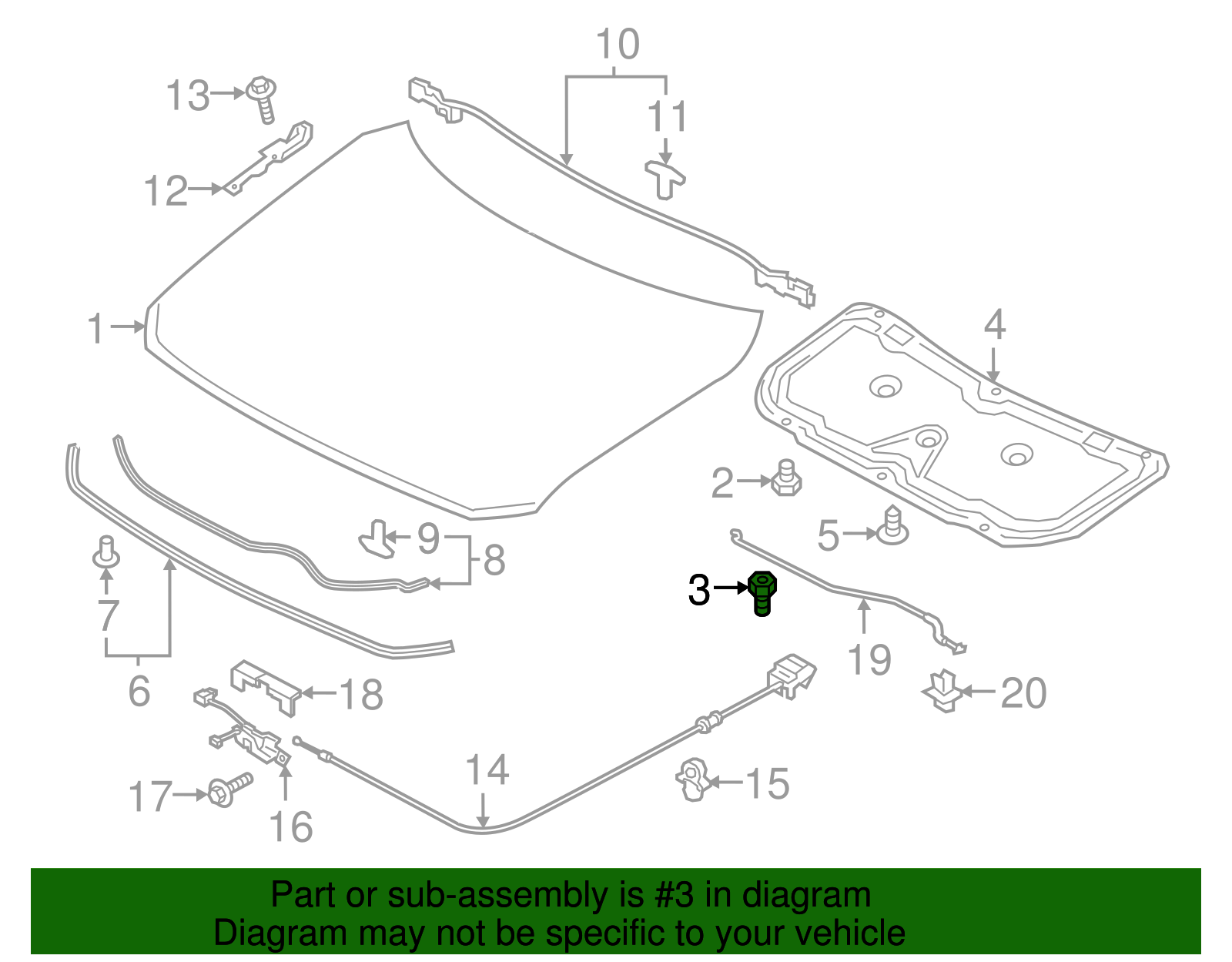 2016-2025 Mazda Hood Bumper BHN9-56-786A | Mazda Parts Deals