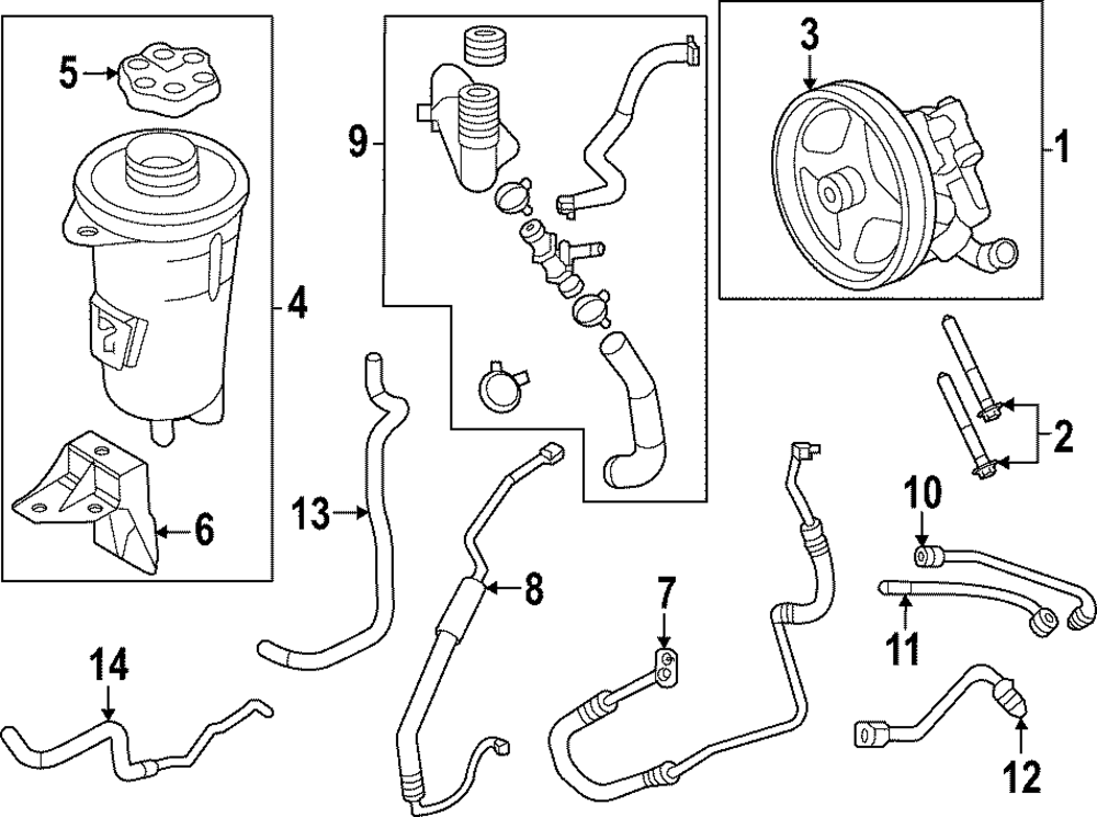 2011-2025 Ford Motorcraft™ Power Steering Pressure Hose PSH-533 ...