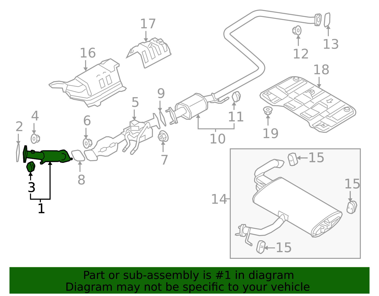 28610-AT100 - Front Muffler 2023-2025 Kia Niro | Kia.Parts Store
