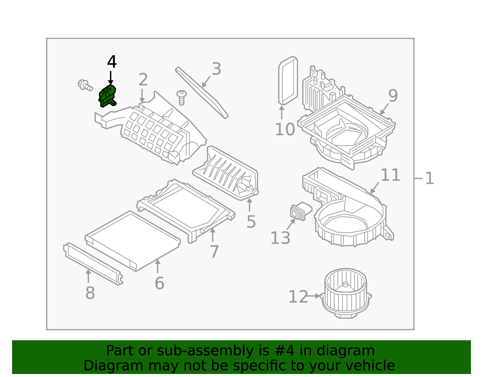 97162-1UAA0 - Hyundai HVAC Air Inlet Door Actuator 2010-2025 Hyundai ...