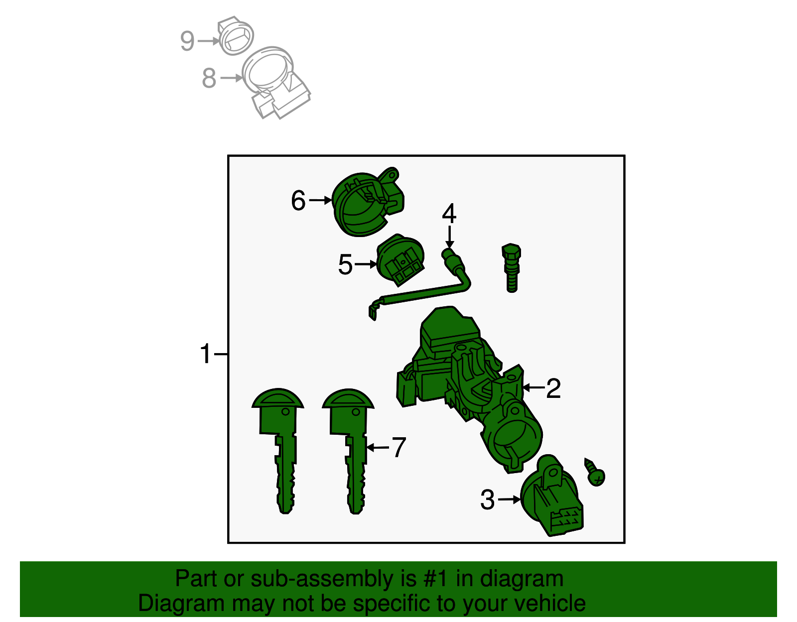 2006-2008 Mazda Ignition Lock Cylinder NFY2-76-29XC | Mazda Parts Deals