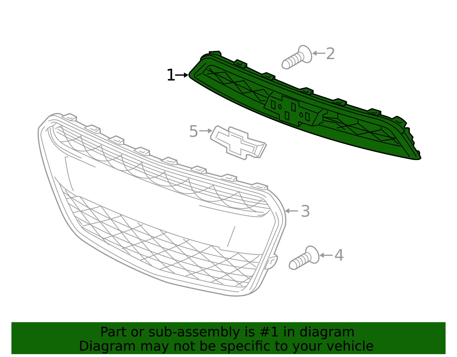 2016-2018 Chevrolet Spark Front Lower Grille 42352967 | Shop Matick ...