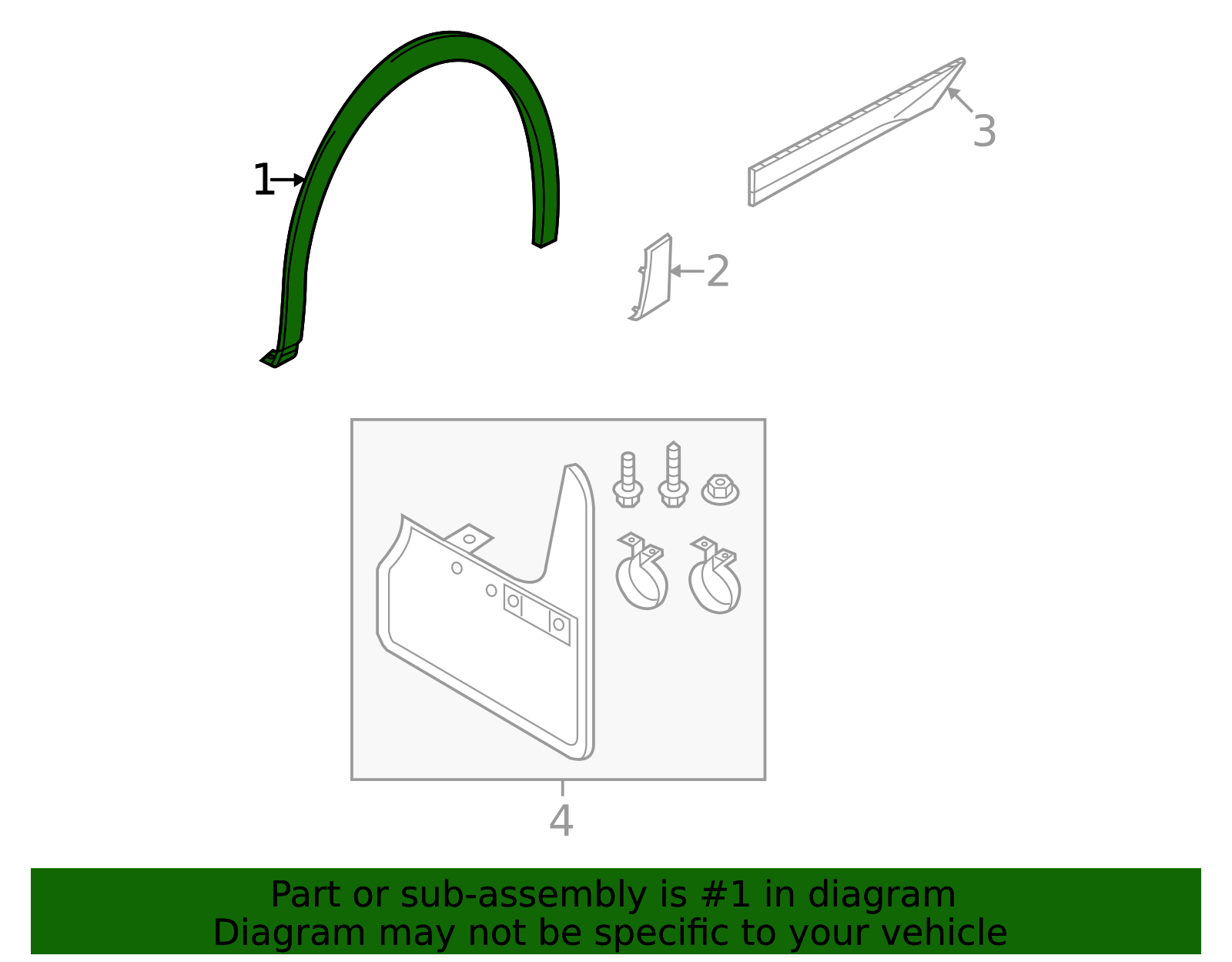 11K-853-718-9B9 - 2023-2024 Volkswagen ID.4 - Wheel Opening Molding ...