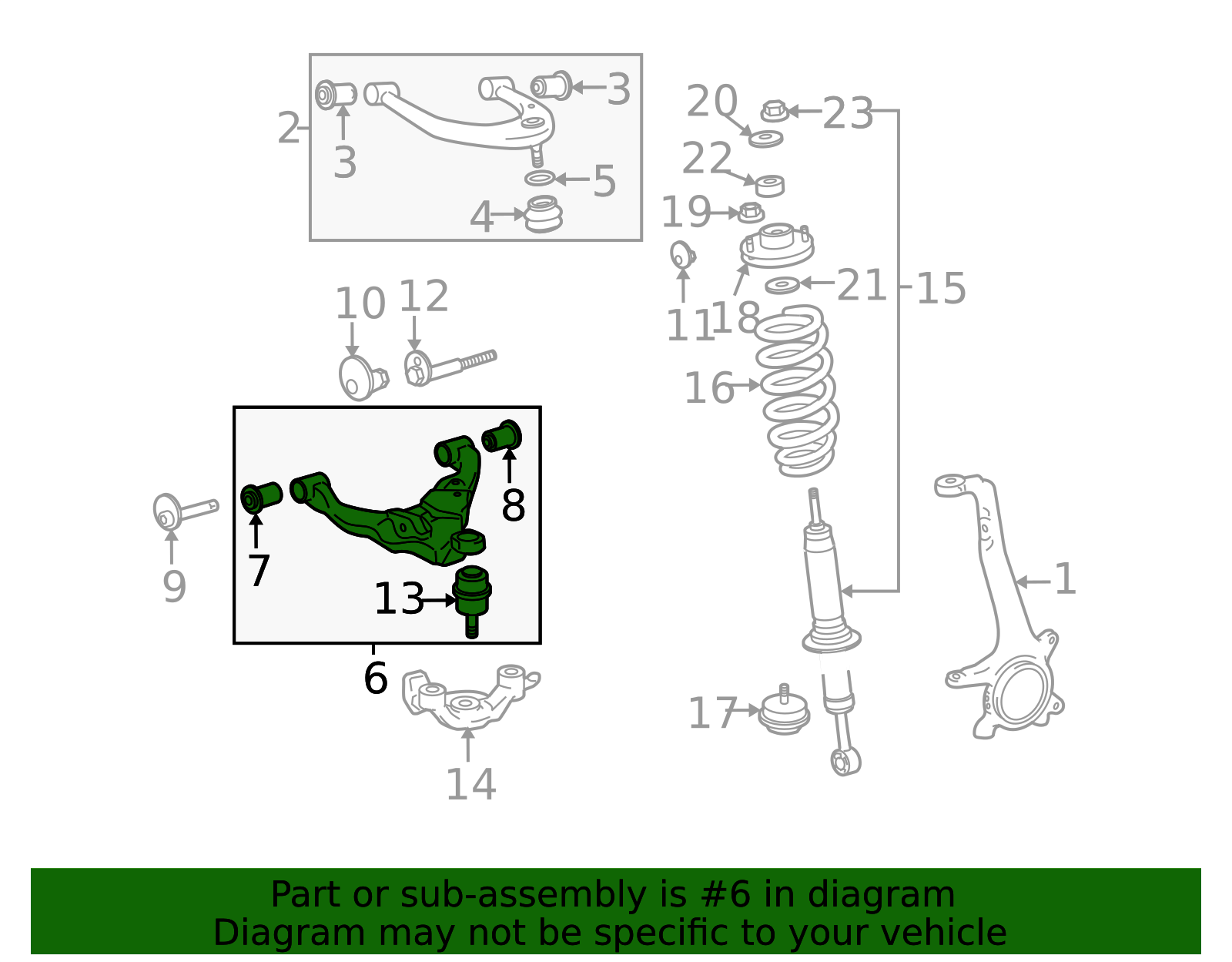 2005-2015 Toyota Tacoma Suspension Control Arm (Left, Front, Lower ...