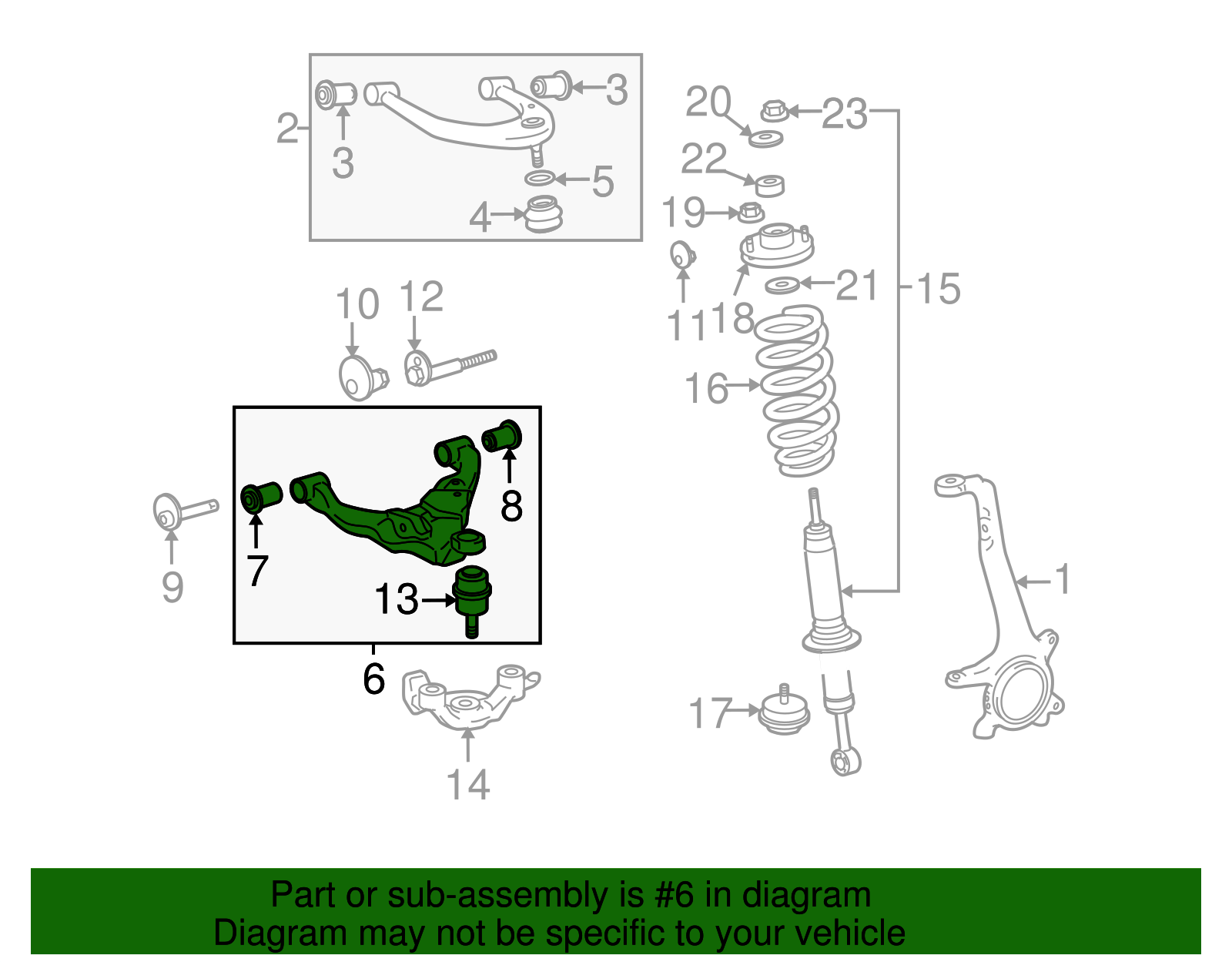 2005-2015 Toyota Tacoma Suspension Control Arm (Right, Front, Lower ...
