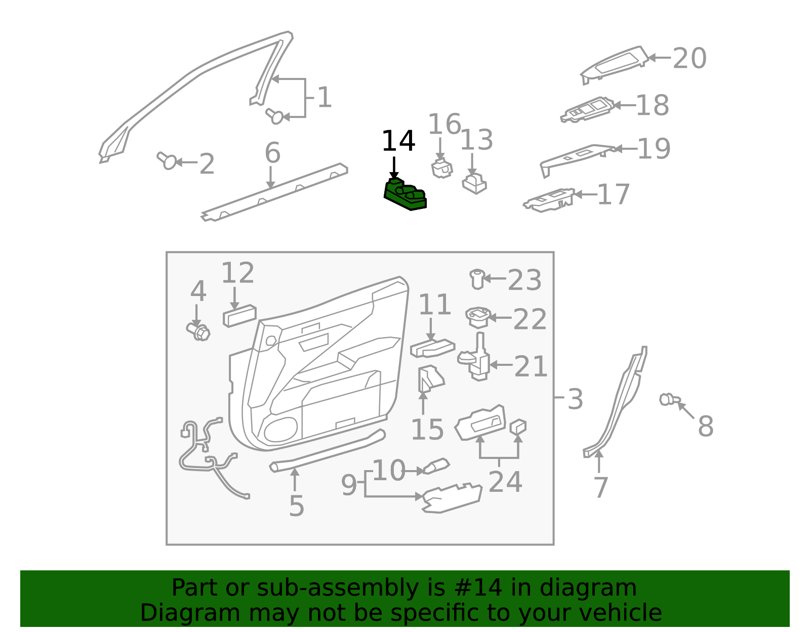 84040-50120 - 2007-2015 Lexus - Window Switch | My L Parts