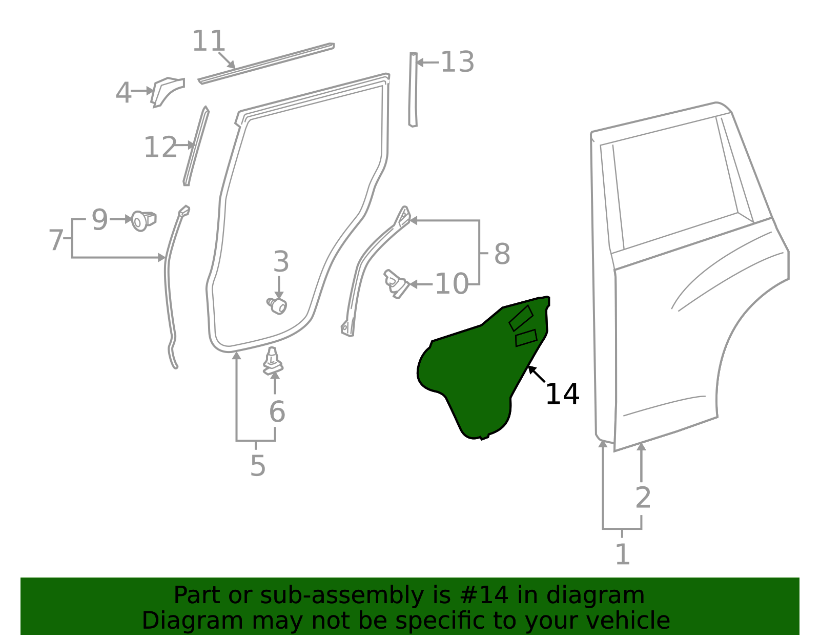 2010-2023 Lexus GX460 Door Water Deflector 67805-60010 | OEM Parts Online
