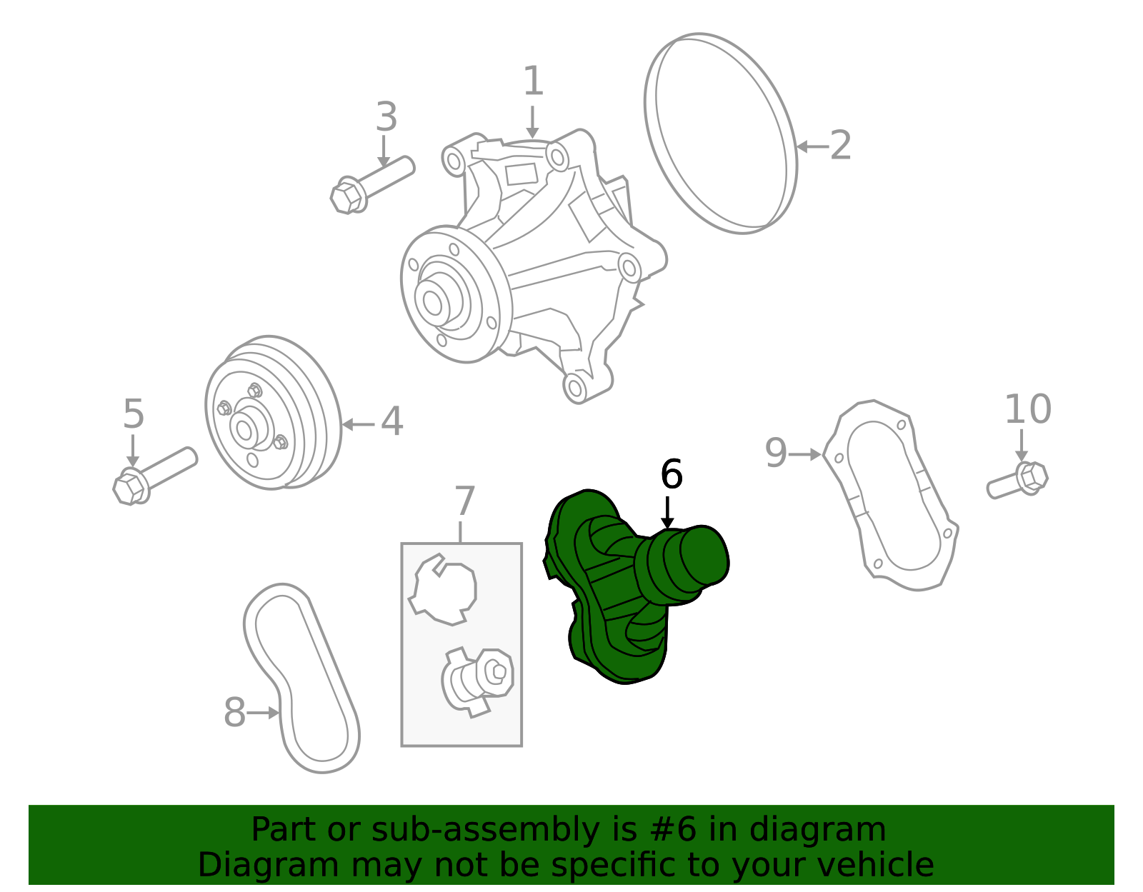 2008 2010 Ford Motorcraft邃 Engine Coolant Thermostat Housing Rh 203