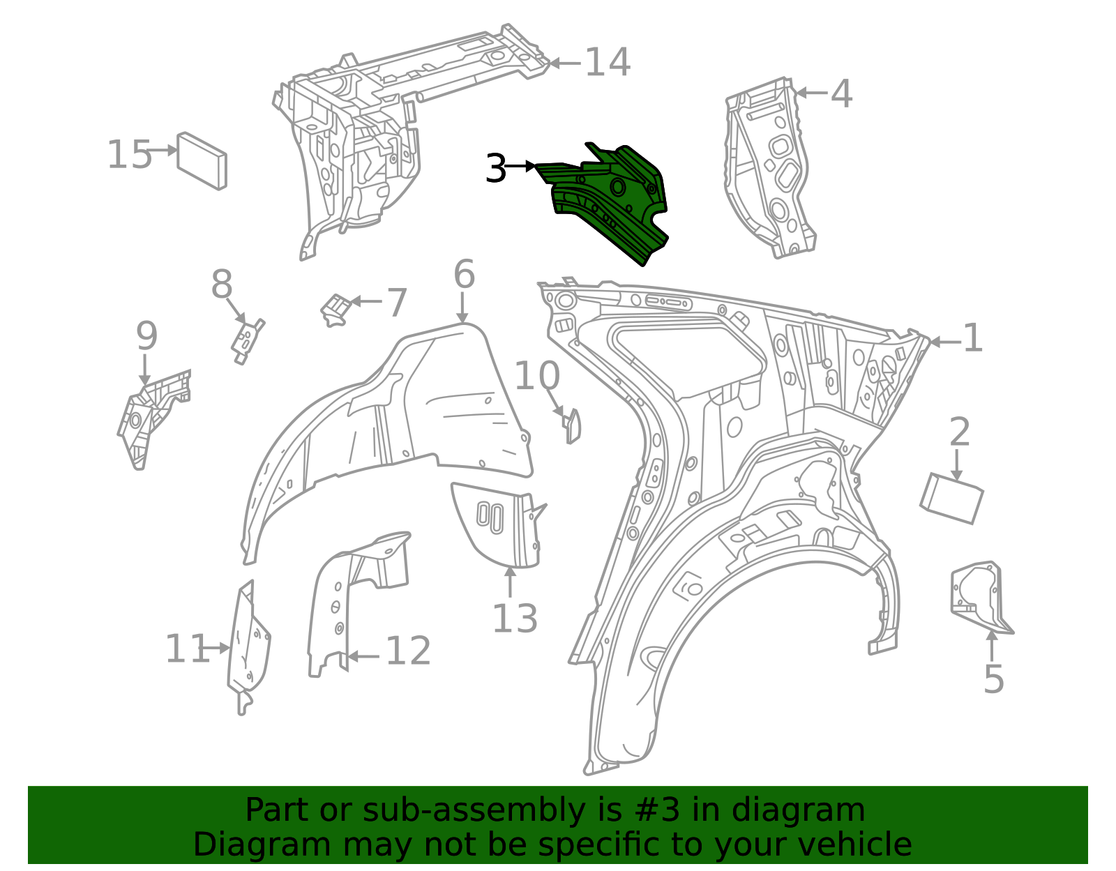 2016-2020 Toyota Mirai Upper Reinforced 61626-62010 | Toyota Parts Center