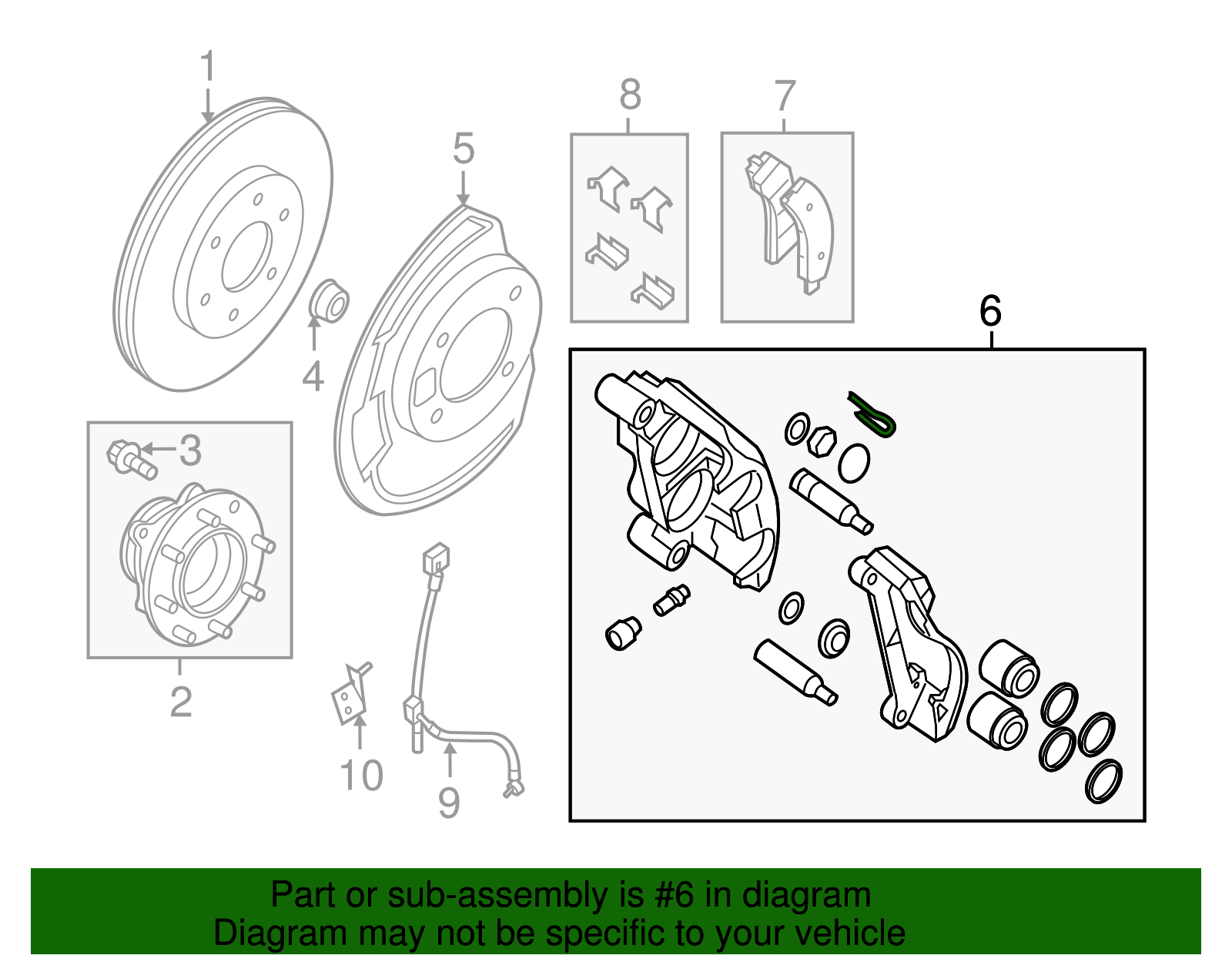 2012-2024 Nissan Caliper 41001-1PA1B | Nissan Parts Central