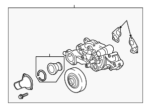 19207665 - Engine Water Pump with Gaskets 2010-2015 Chevrolet Camaro ...