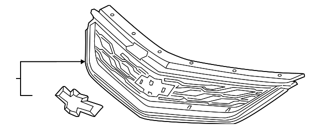 23289638 - Front Upper Grille 2016-2019 Chevrolet Volt | Gateway Buick ...