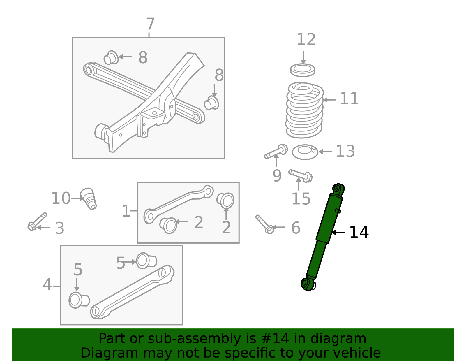 2007-2013 GM Premium Monotube Rear Shock Absorber 25871229 GM ...