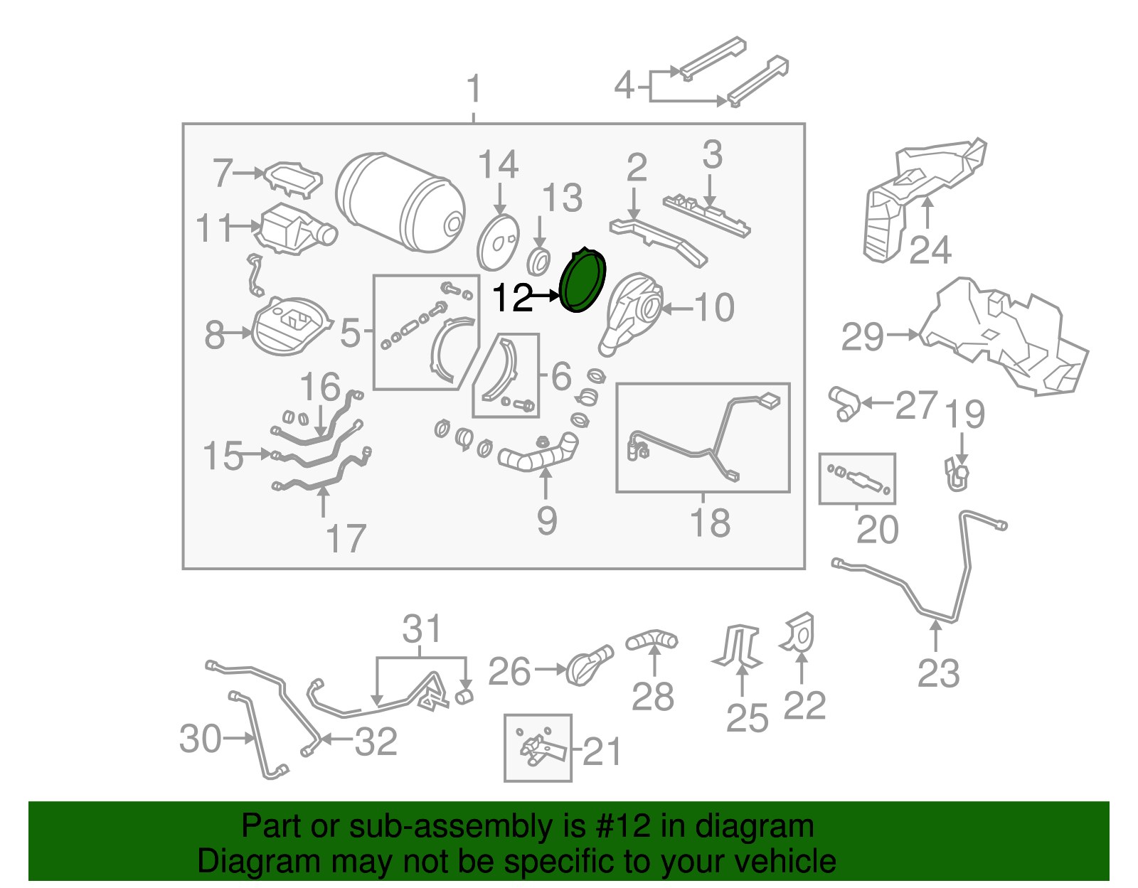 1998-2015 Honda Civic Fuel Tank Clamp 17769-S1G-000 | Honda AutoNation ...