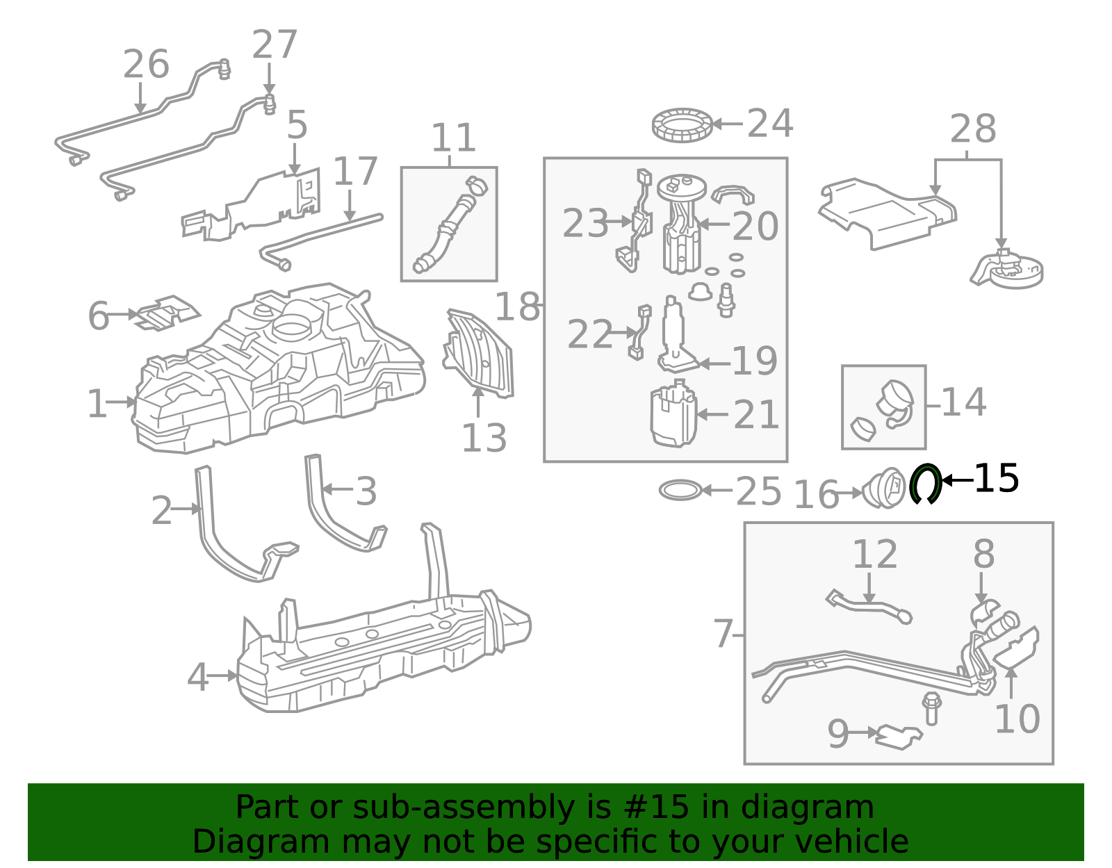 2009-2024 Toyota Fuel Tank Filler Neck Retaining Ring 77391-12060 ...