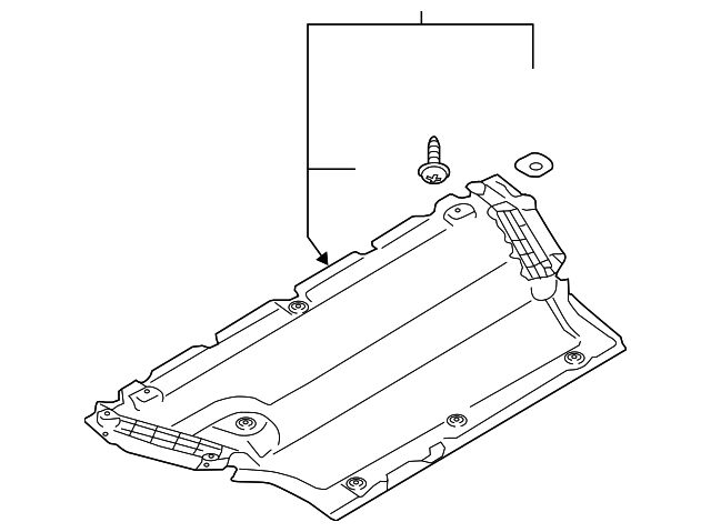 8W0863821F - 2019-2023 Audi Front Lower Radiator Support Splash Shield ...