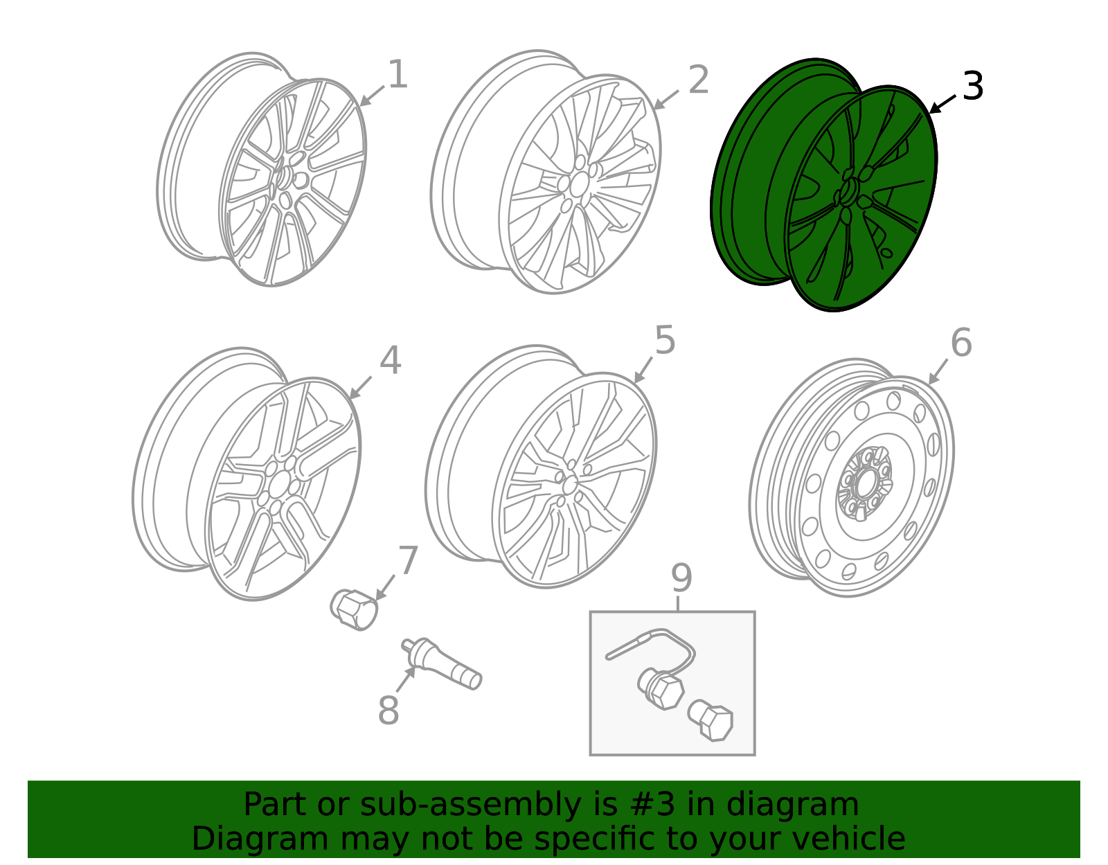 2013-2019 Ford Flex Wheel, Alloy DA8Z-1007-E | Awesome Parts Ford