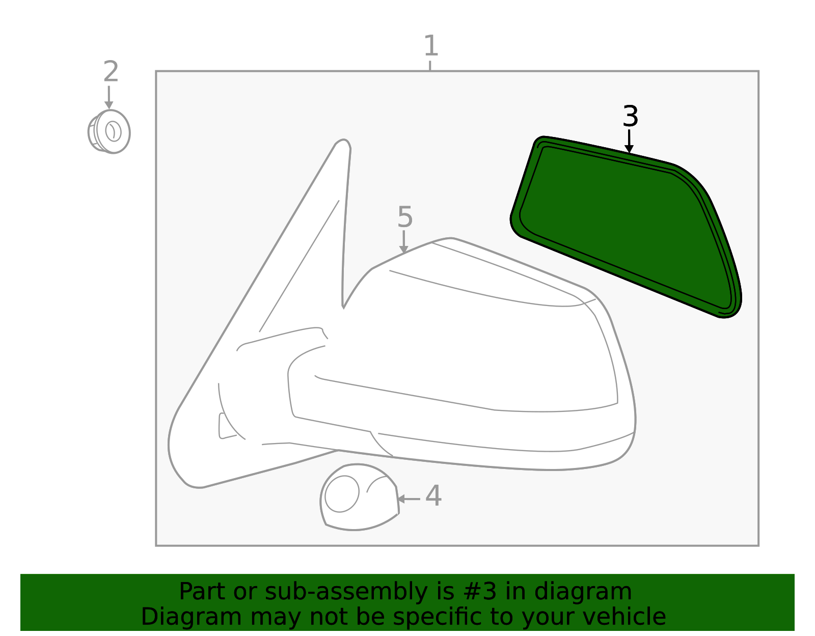 2007-2017 Toyota | Mirror Glass | 87903-0C010 | OEM Vehicle Parts