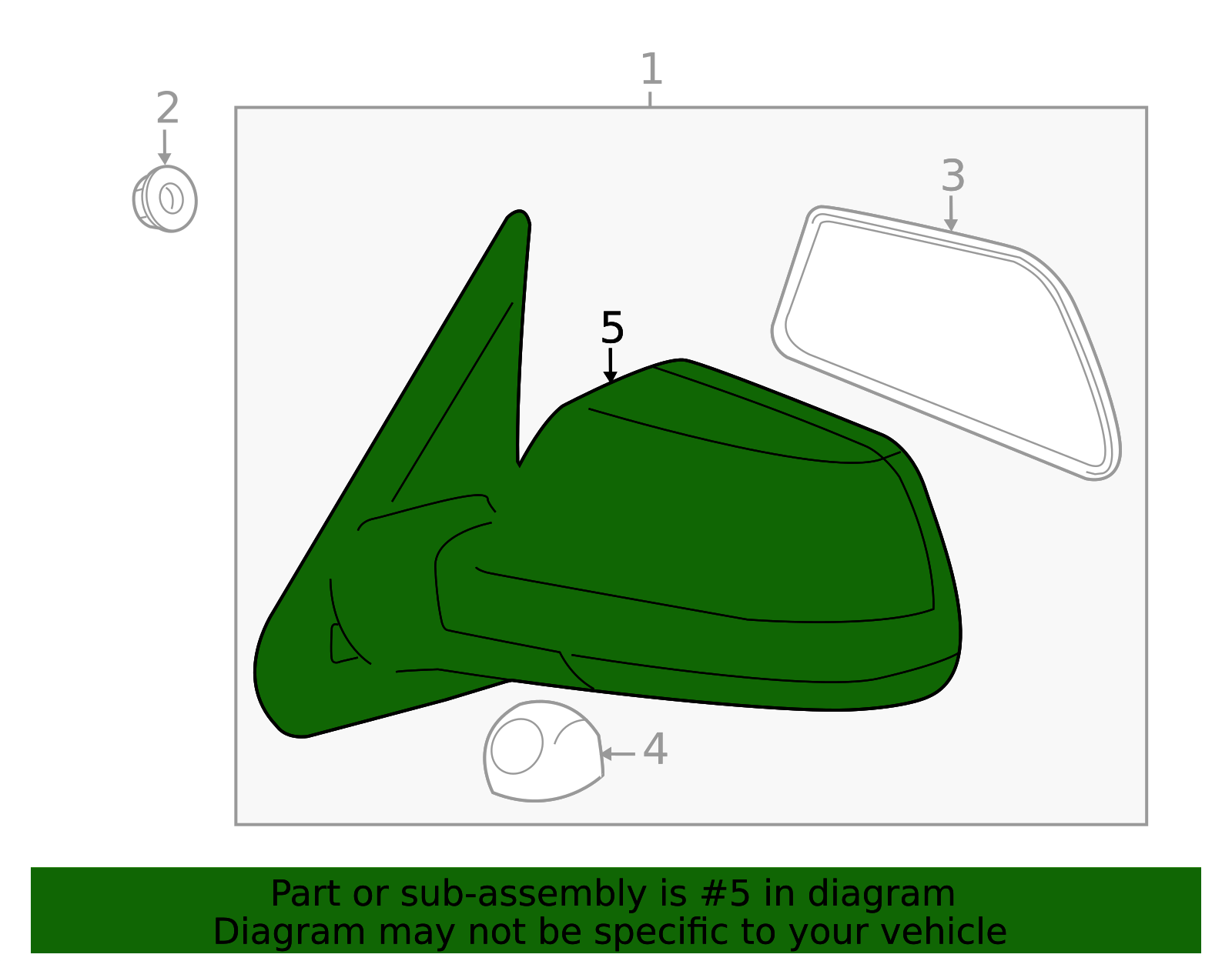 2011-2022 Toyota Mirror Cover - PASSENGER SIDE 87915-0C060-B2 | Toyota ...
