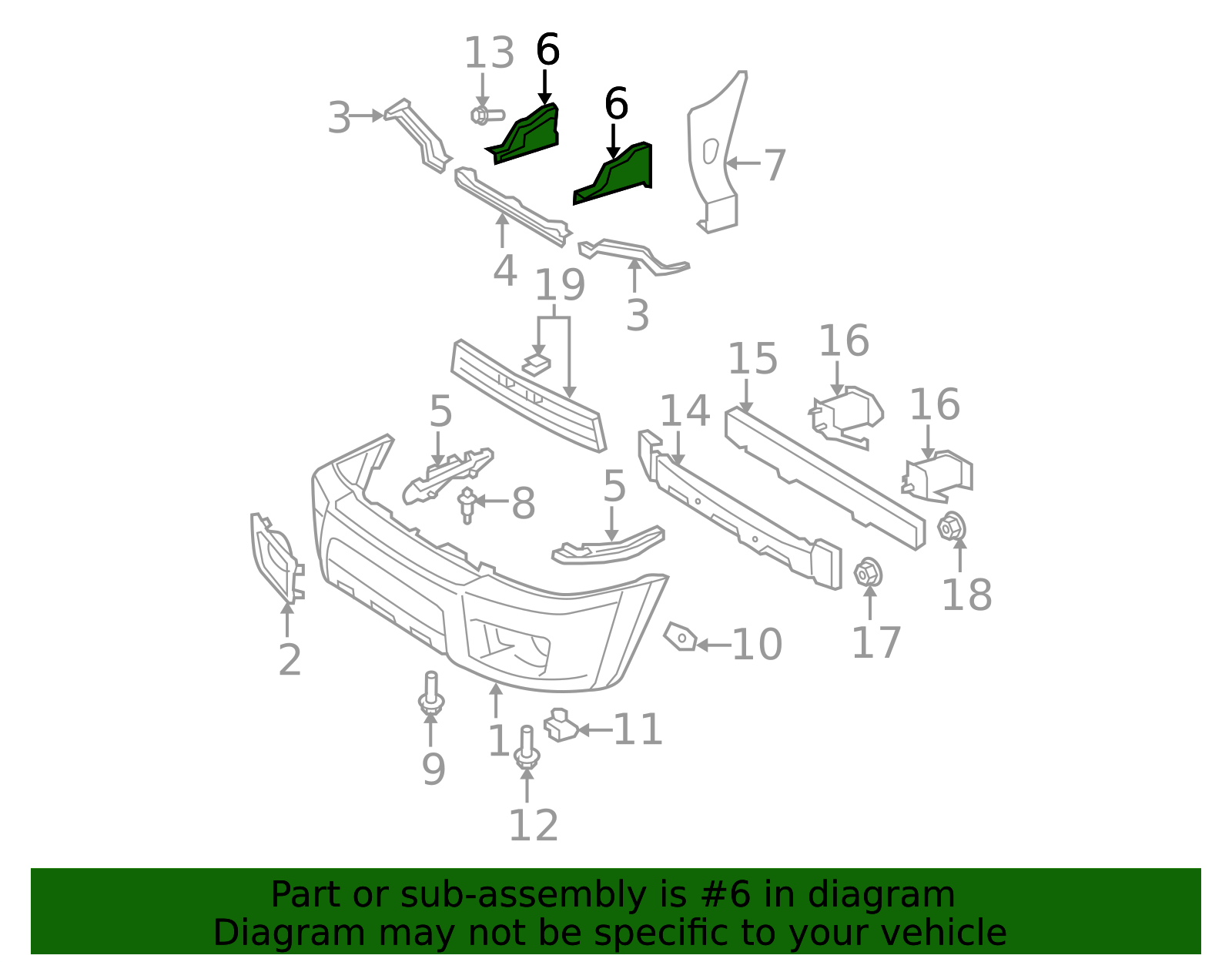Genuine Official Toyota Bumper Bracket part# 53274-35060 for 2006-2009 ...