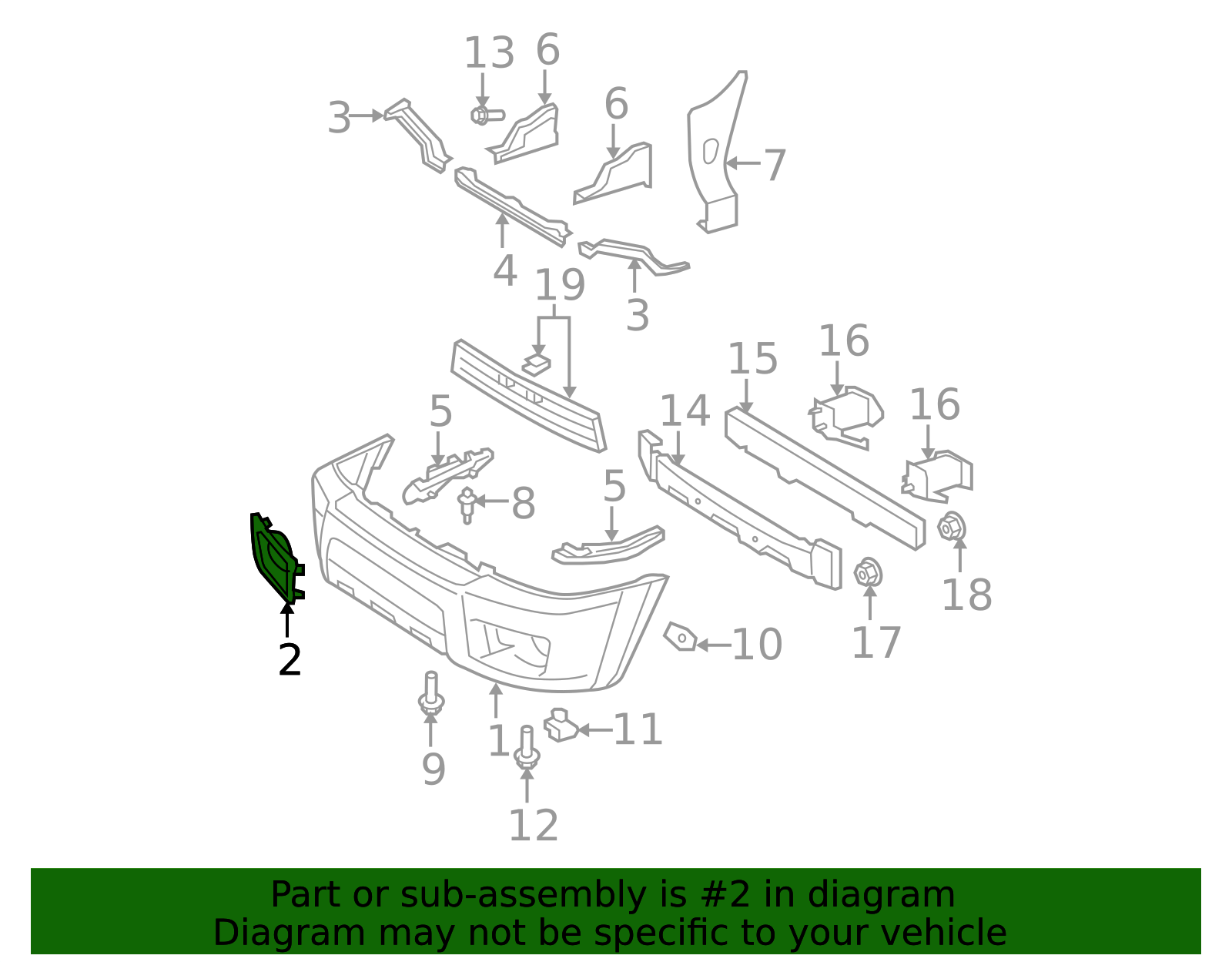 2006-2009 Toyota 4Runner Fog Light Trim (Right, Front) 52127-35050 ...