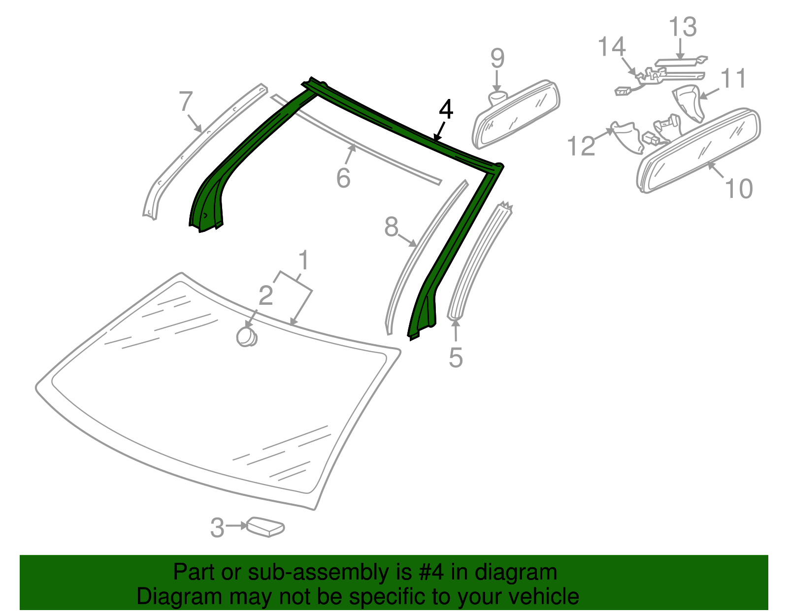 2008-2016 Volkswagen Eos Weatherstrip 1Q0-871-409-M-5AP | OEM Parts Online