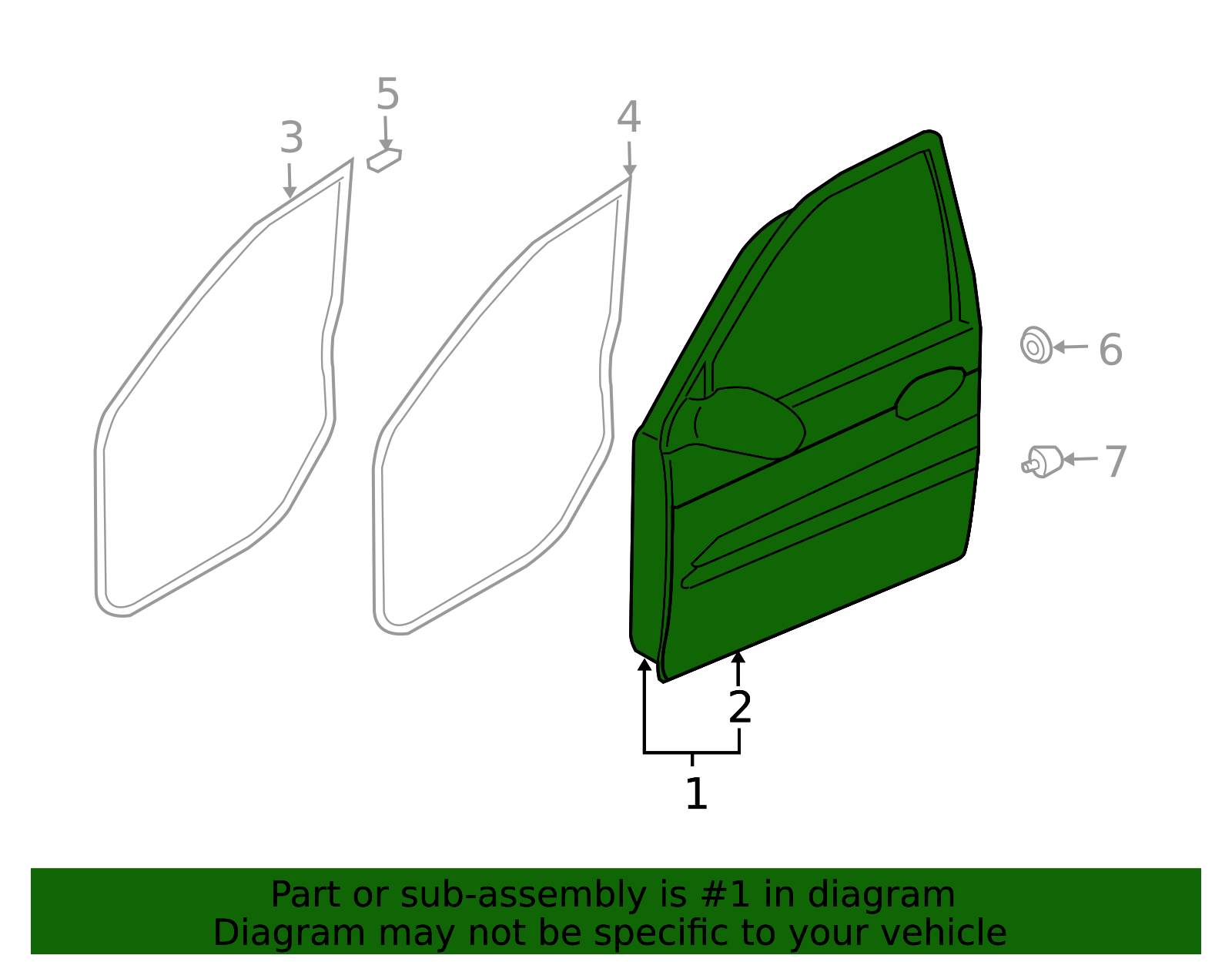 76004-3E111 - Door Shell 2003-2009 Kia Sorento | Kia.Parts Store