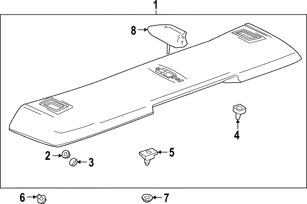 2024-2025 GMC Hummer EV Pickup Spoiler 86556594 | Capital Chevy Parts