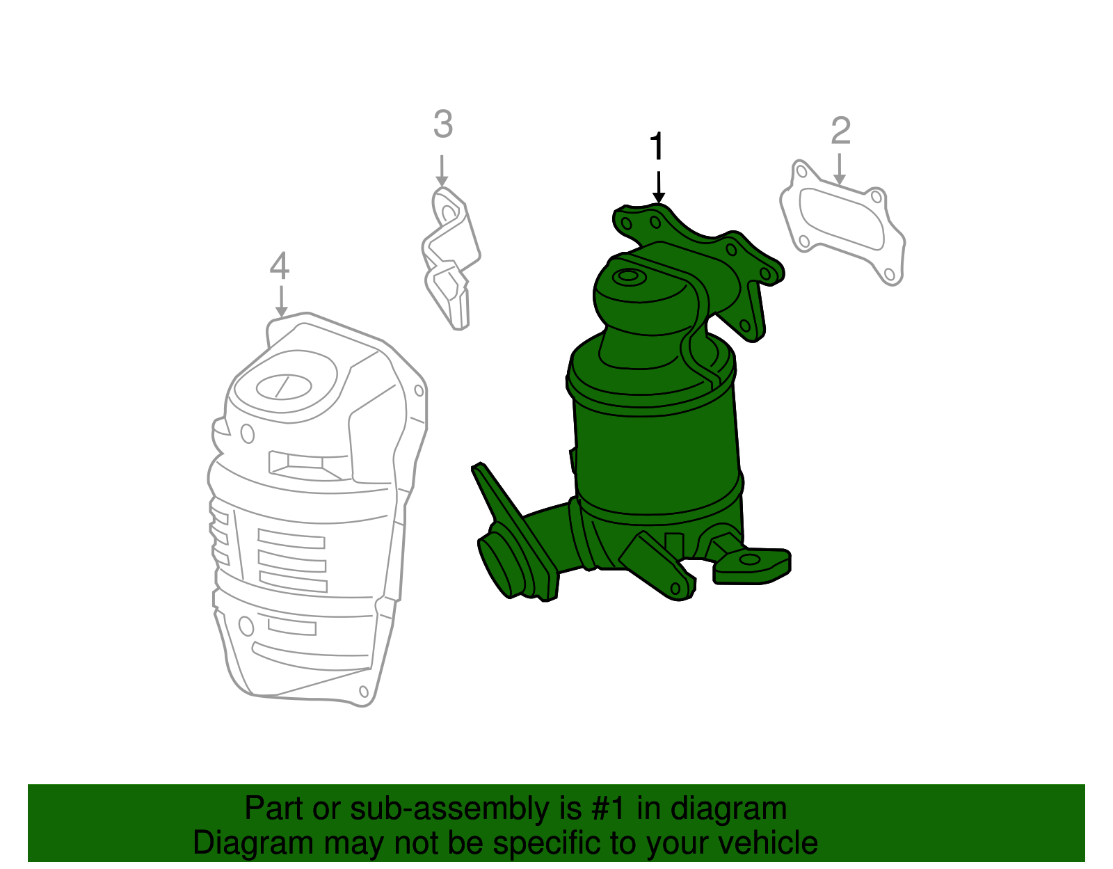 18190-RP3-A10 - Catalytic Converter 2011-2013 Honda Fit | Honda Parts ...