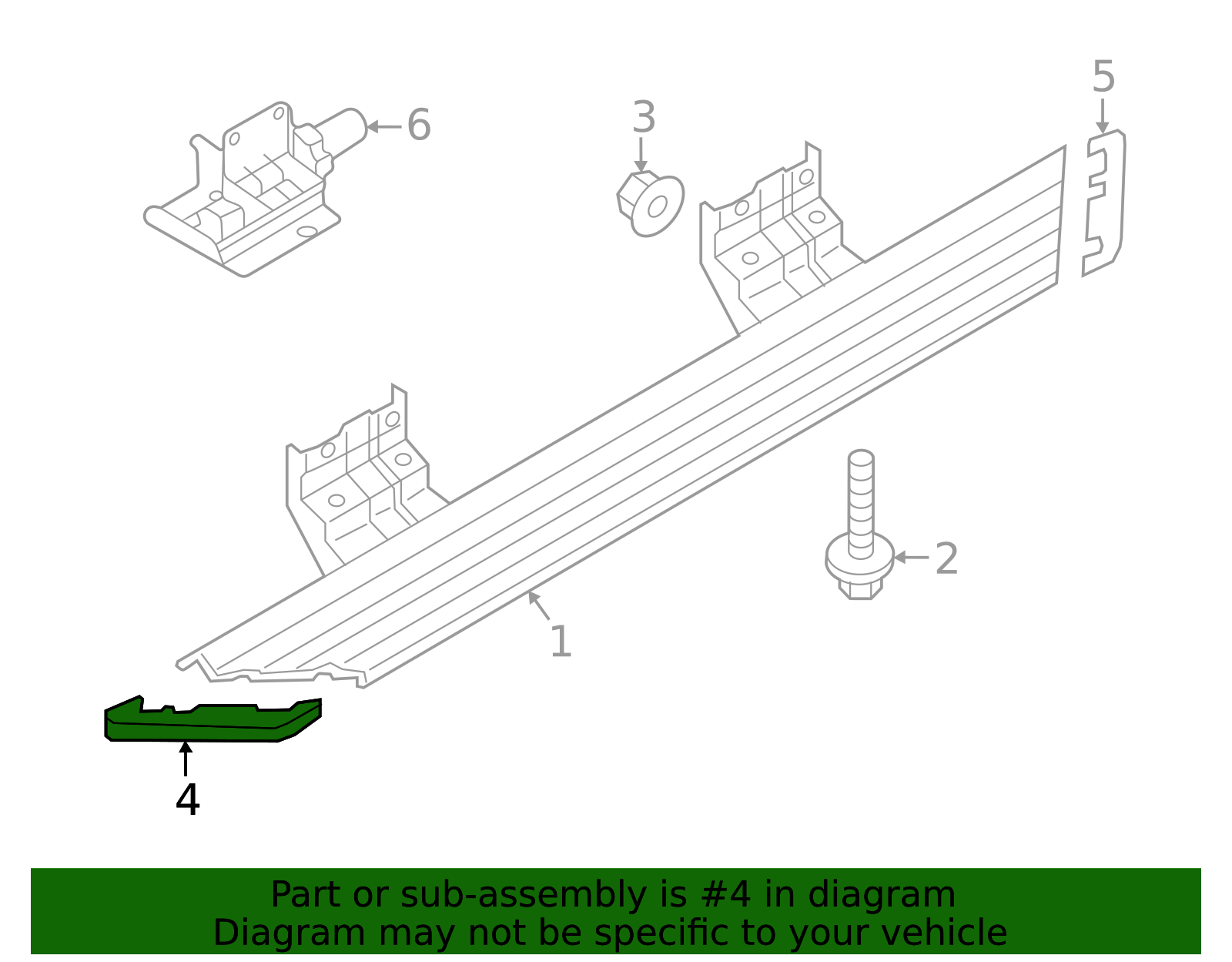 2015-2025 Ford | Running Board Cap | CK4Z-16N519-B | Walls' Ford Parts