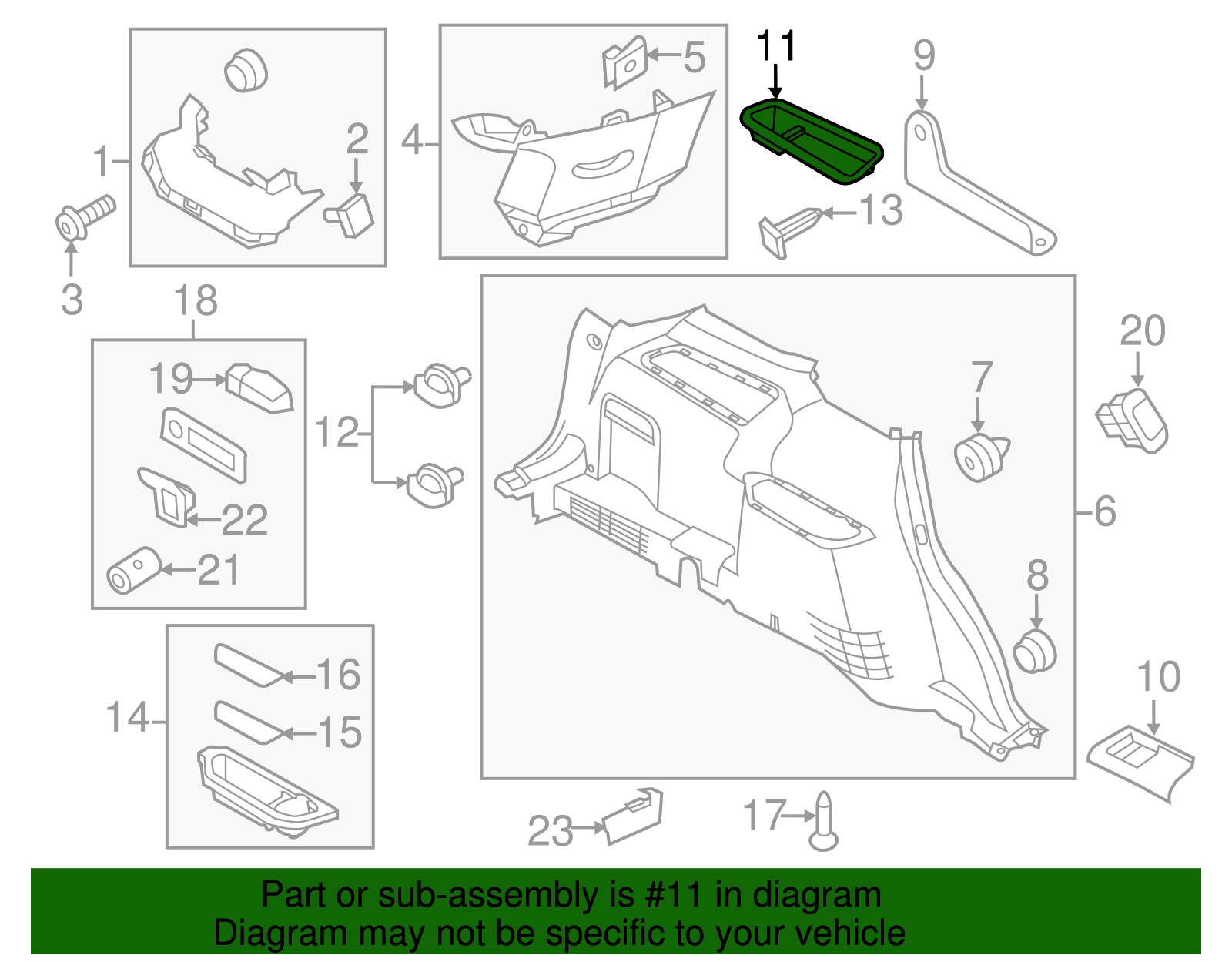 BB5Z-9913530-AA - Utility Tray 2016-2019 Ford | Big 3 Auto Parts