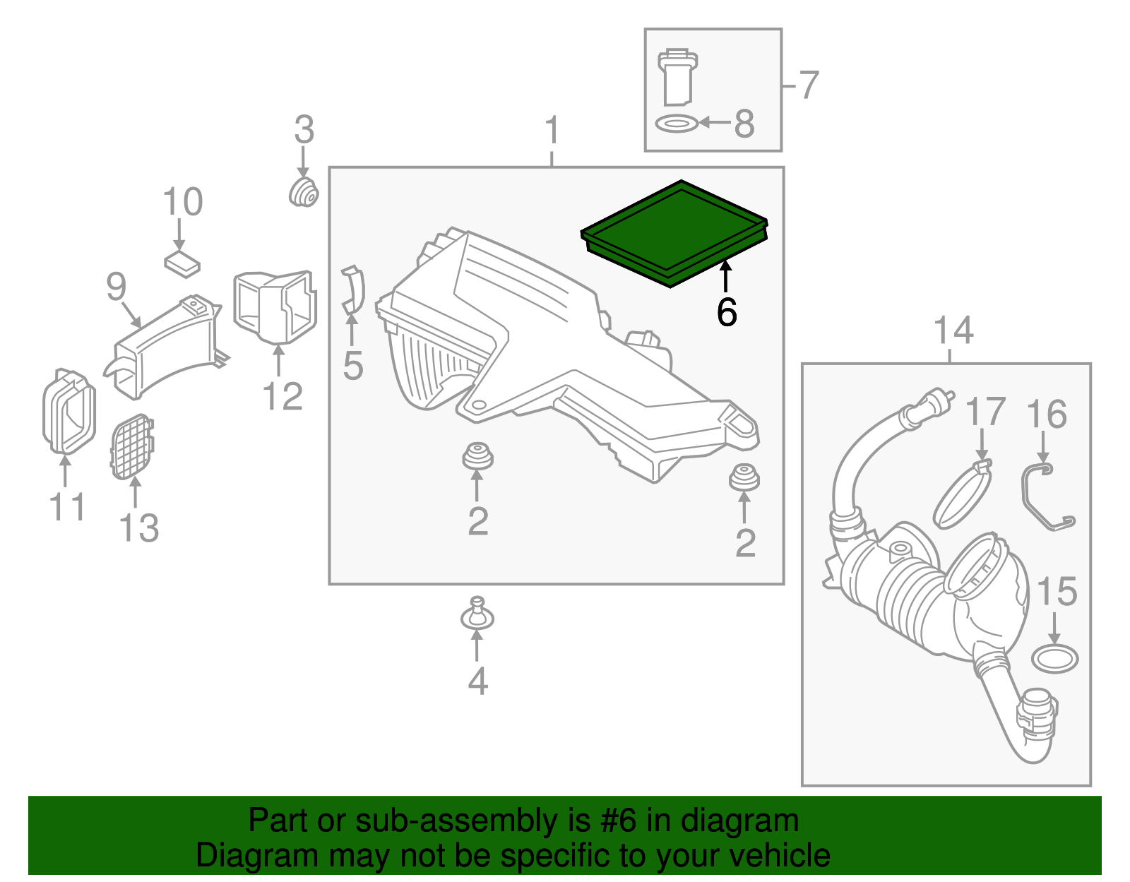 2012-2018 BMW Air Filter 13718511668 | OEM Parts Online