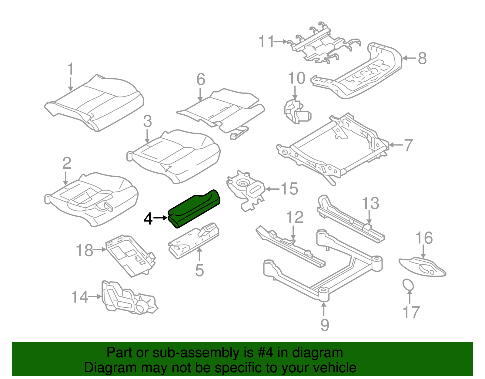 31467299 - Seat Cushion Pad - 2016-2021 Volvo | Volvo OEM Parts Direct