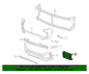 2021-2024 Chevrolet Front License Plate Bracket 84699402 GM ...