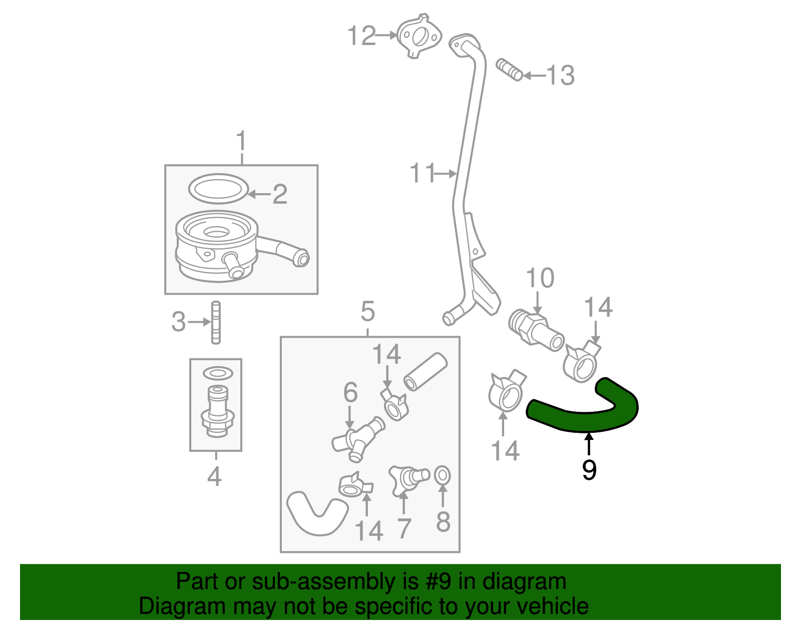 2001-2010 Toyota 2001-2010 Toyota - Engine Oil Cooler Line 16281-28010 ...