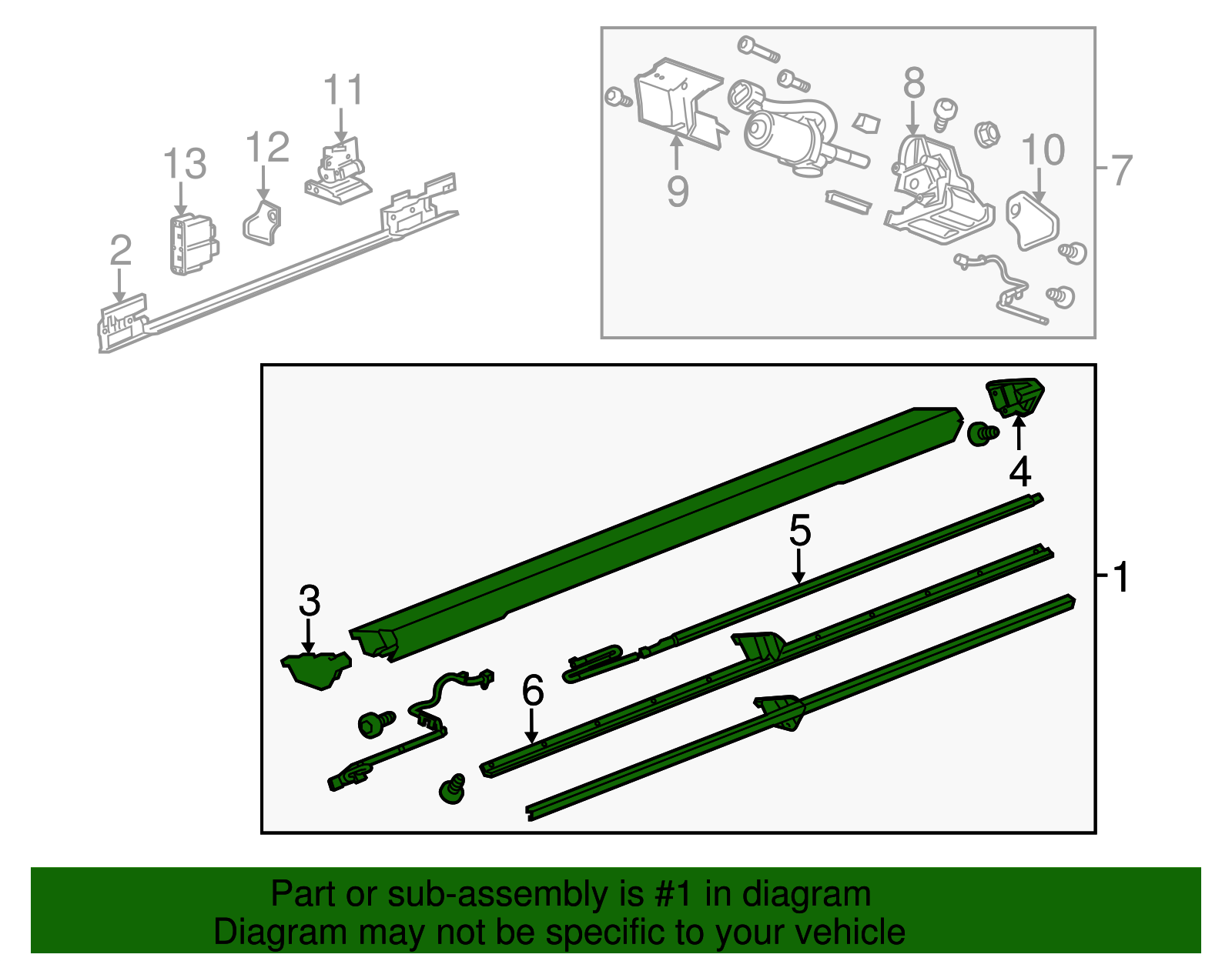 2015-2020 GM Driver Side Running Board 84540920 GM | GMPartsDirect.com