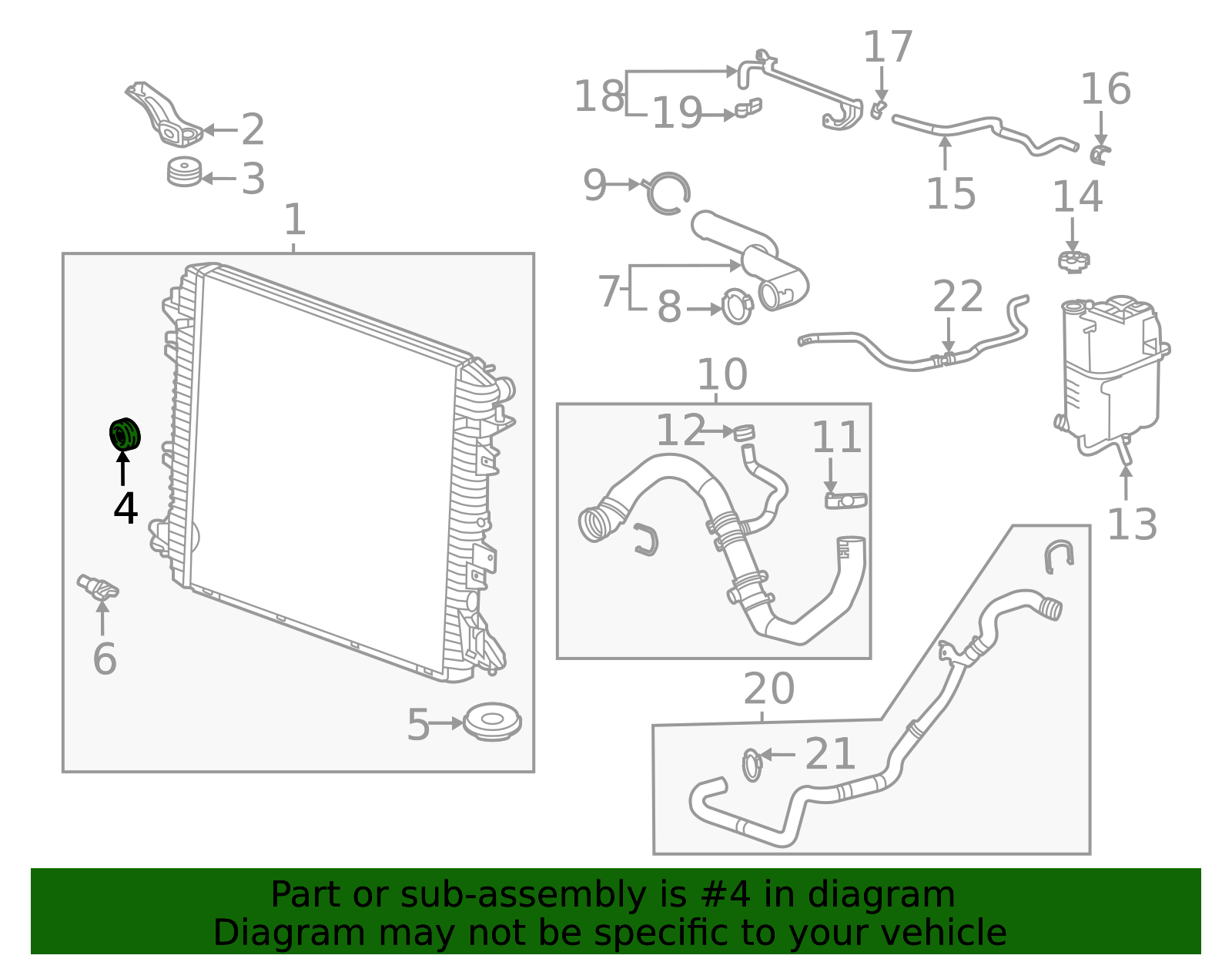 19130029 - Radiator Lower Mount 2007-2025 GM | Paradise GM Parts