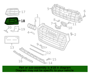 2018-2019 Audi Q5 Outer Grille 80A-807-680-F-RU6 | OEM Parts Online