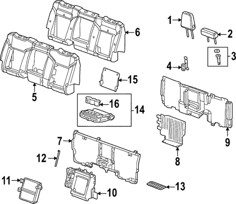 Rear Seat Components for 2024 GMC Sierra 1500 | GMPartsDirect.com