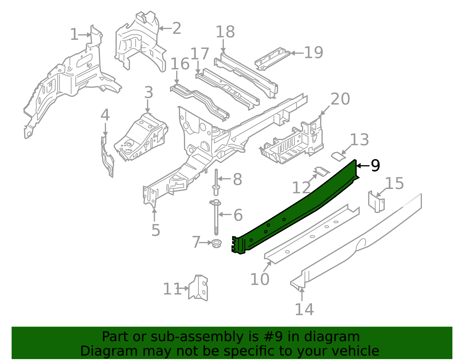 LK4Z-6110009-B - High-Quality Reinforcement for 2020-2021 Ford ...