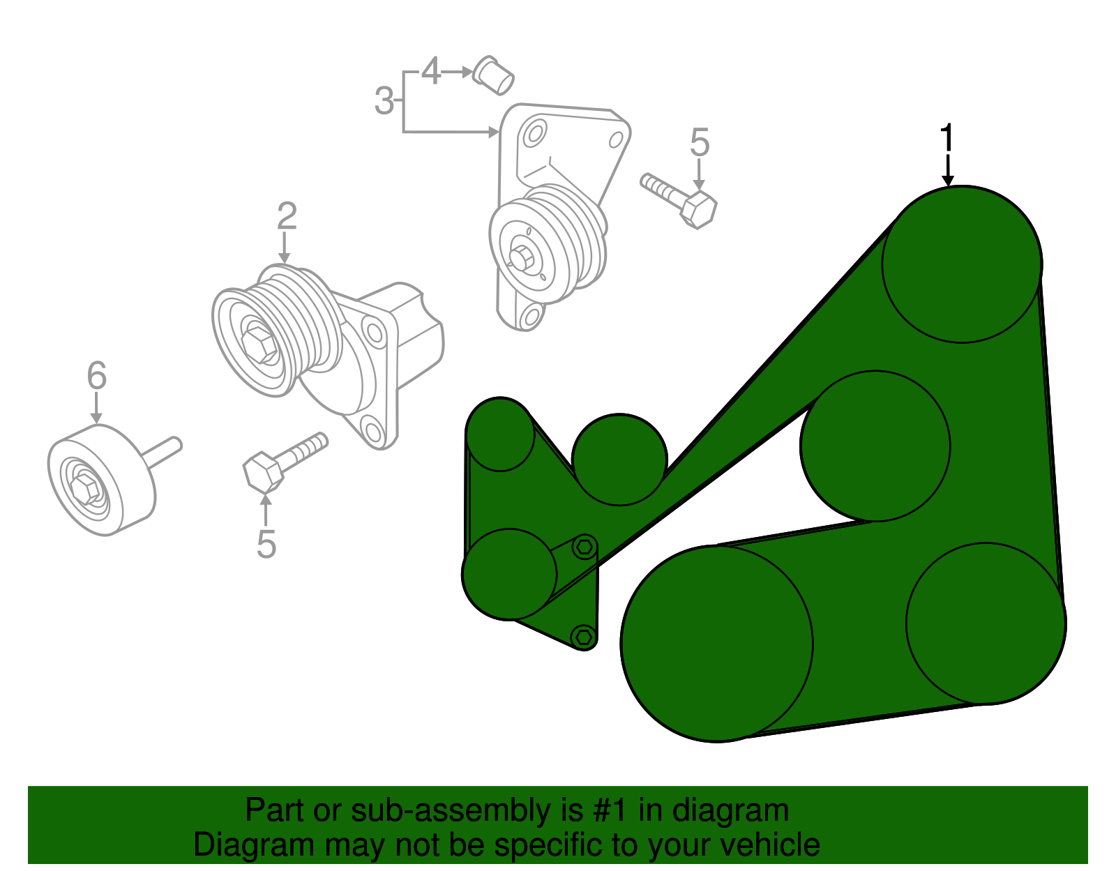2010-2013 Mazda 3 Serpentine Belt L510-15-909C | Mazda Parts Deals