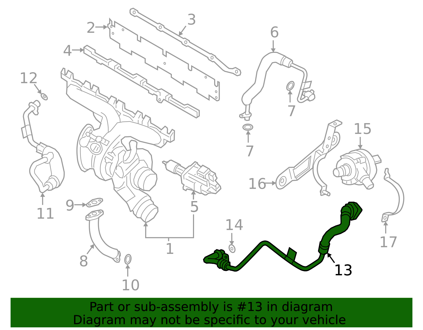 Genuine BMW 11-53-8-854-735 | Line, Coolant Feed Exhaust Turbocharger ...